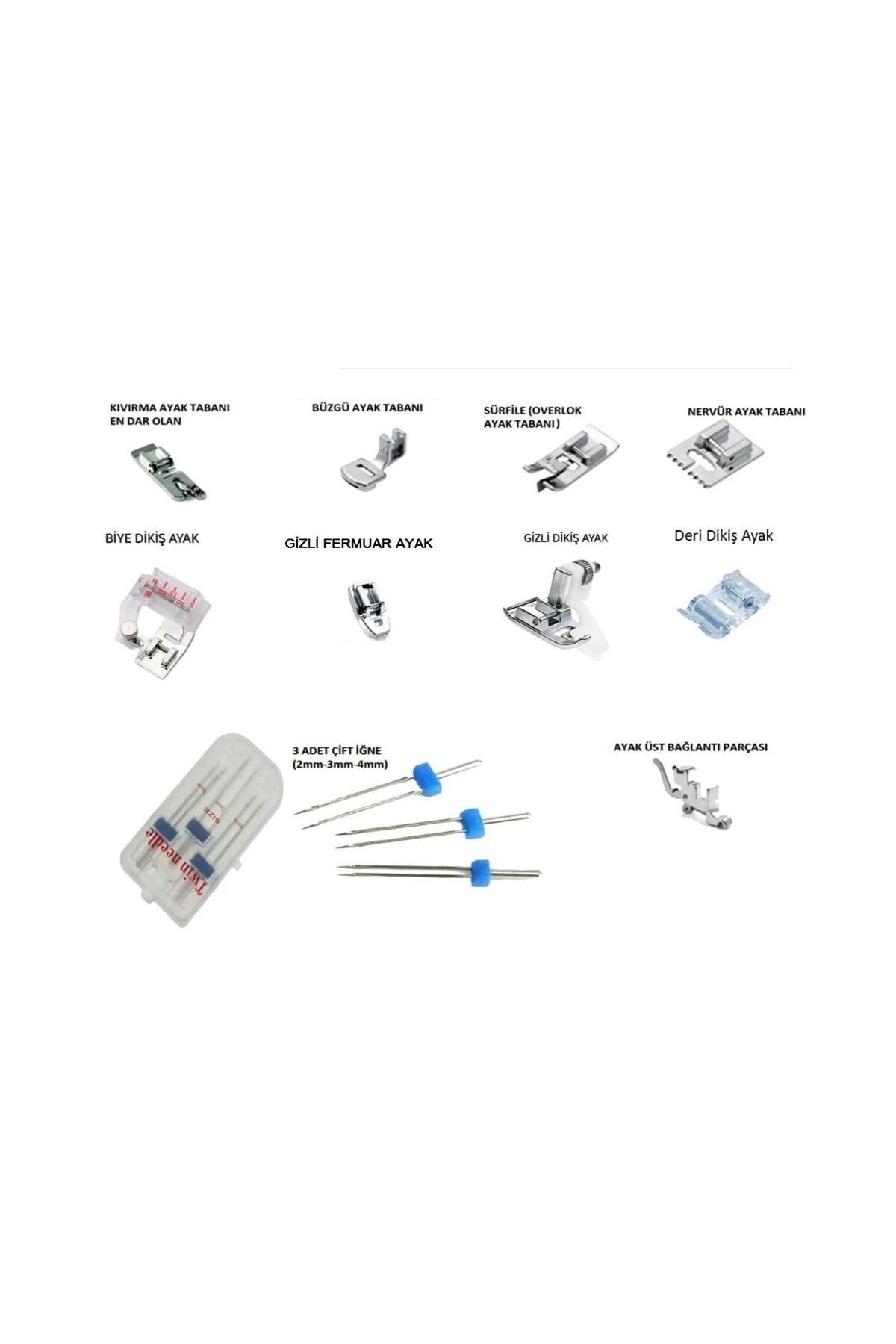 Singer Safety Singer Beko Zetina 8 çeşit bir ayak tutucu ve bir paket ...