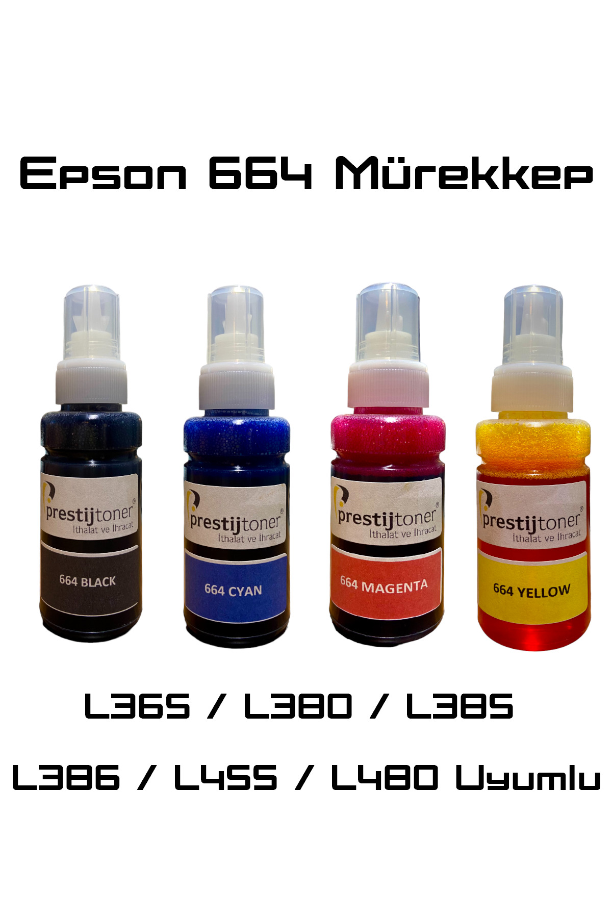 Epson 664 Uyumlu 4 Renk Yüksek Kaliteli Mürekkep Seti - L365 / L380 / L385 / L386 / L455 / L480 ...