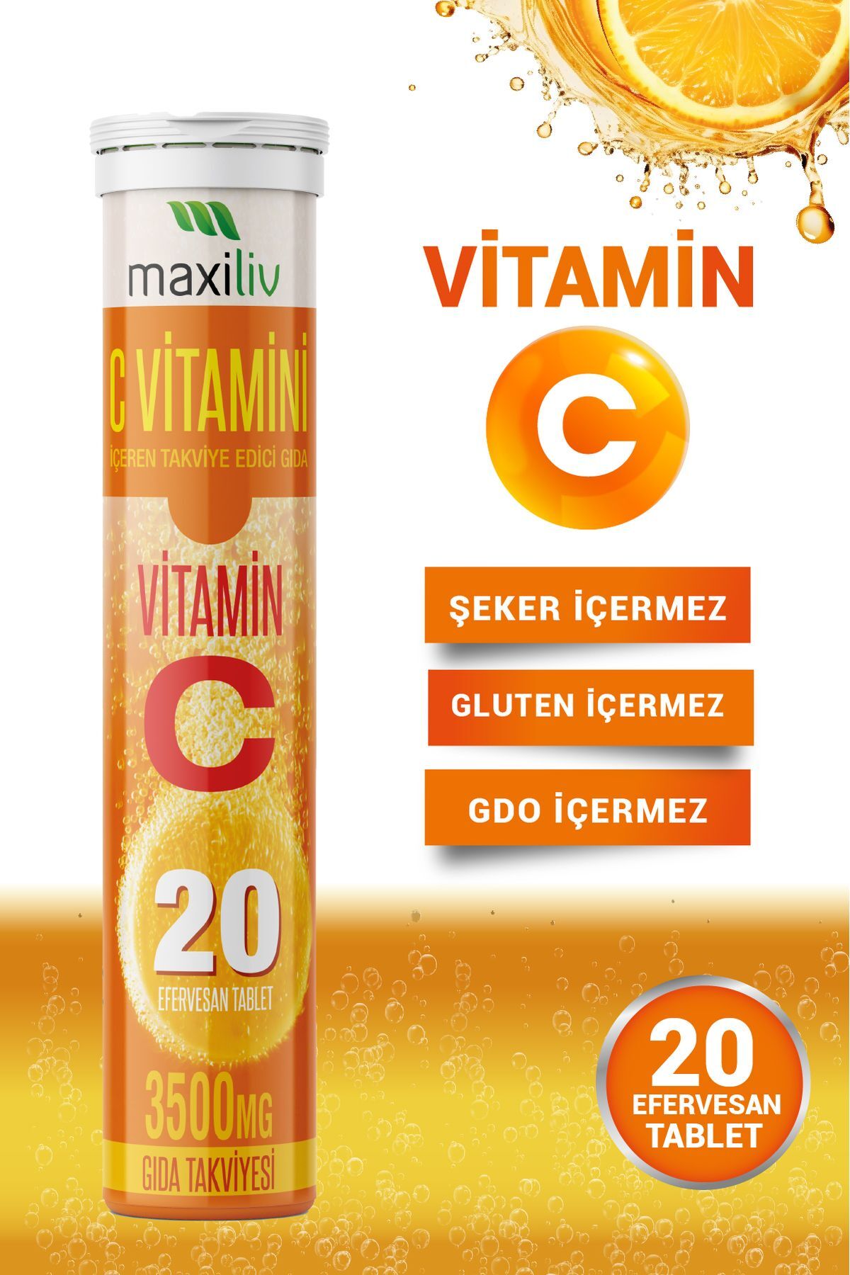 Maxiliv C Vitamini 3500 Mg Fiyatı, Yorumları - Trendyol