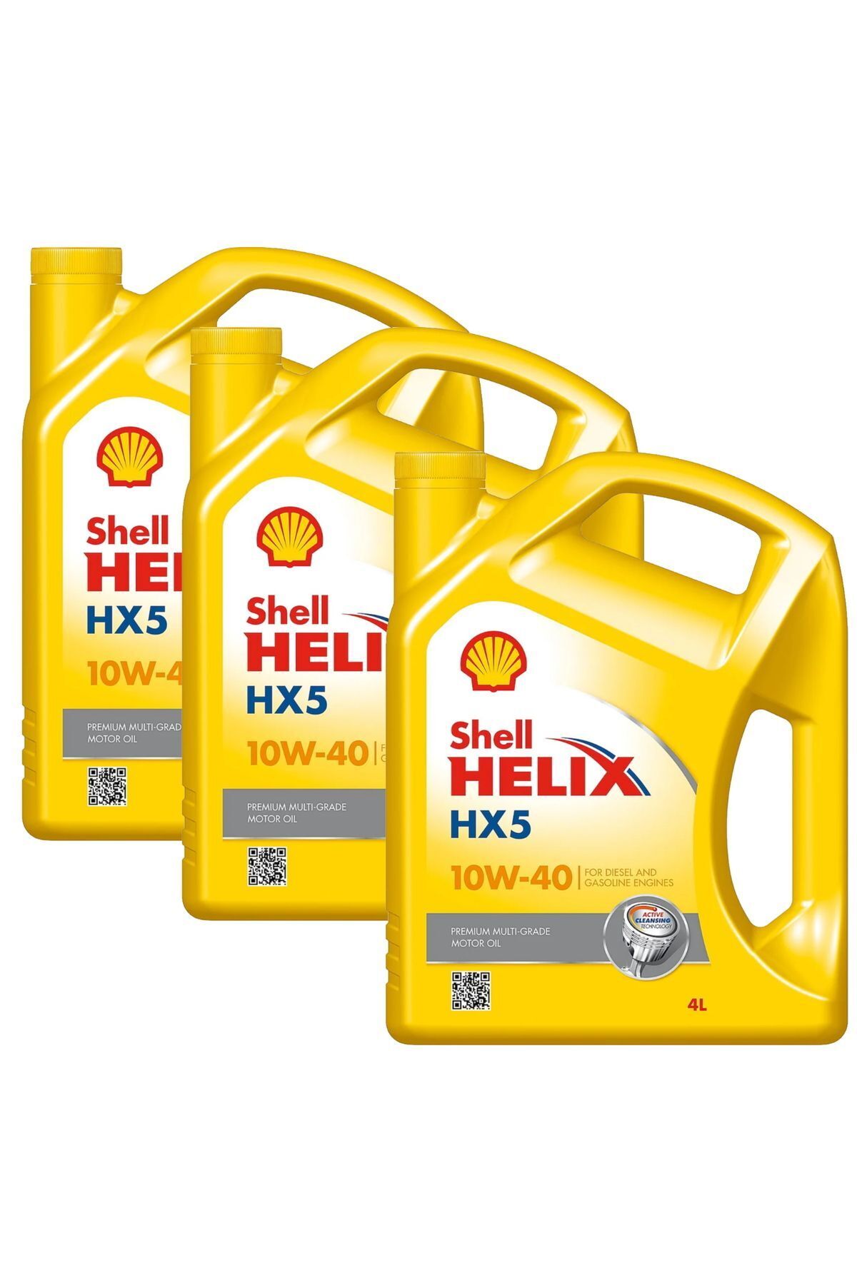 Shell HX5 10W-40 Benzinli, Lpgli ve Dizel Araç Motor Yağı 3 x 4 Litre ...