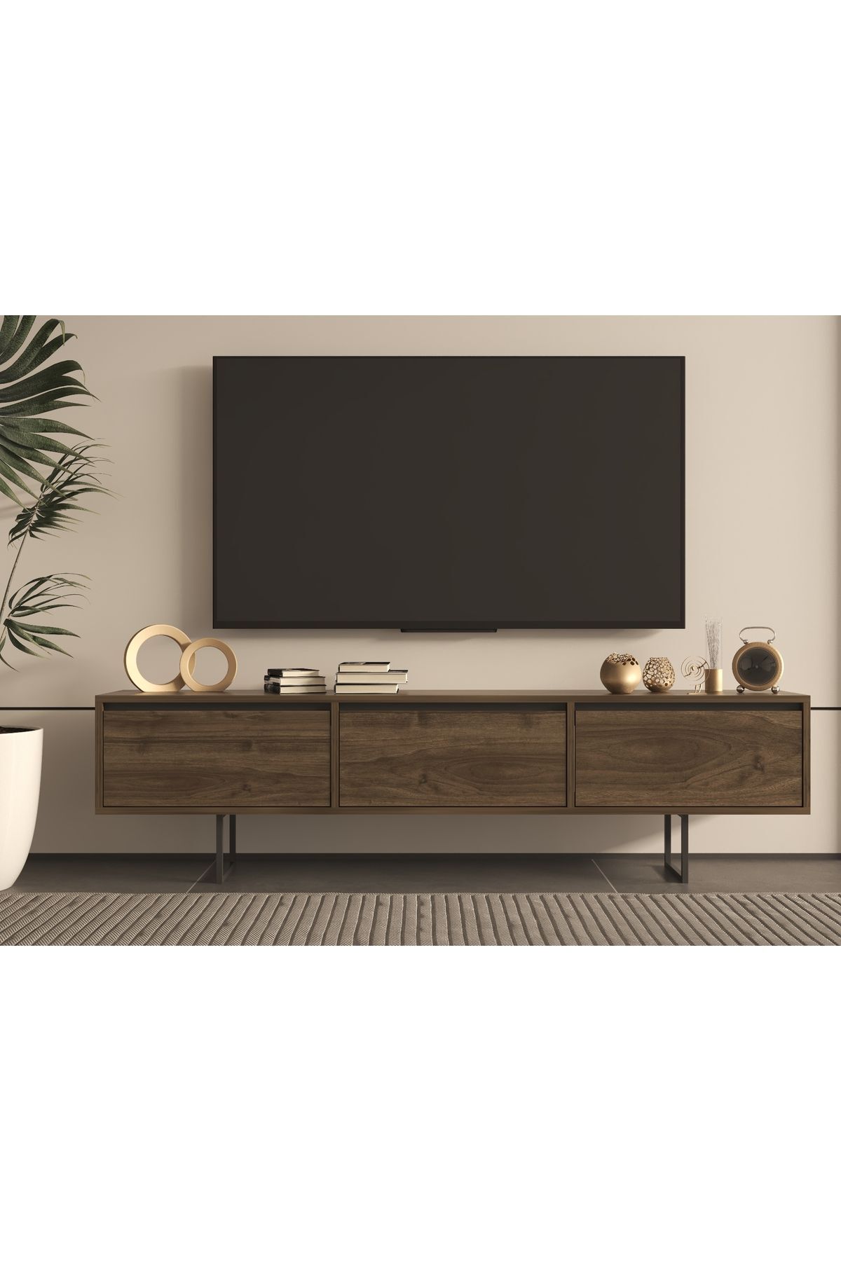 MERT SERT MOBİLYA Valentina Tv Sehpası Ünitesi 180 cm Metal Ayak Fiyatı ...