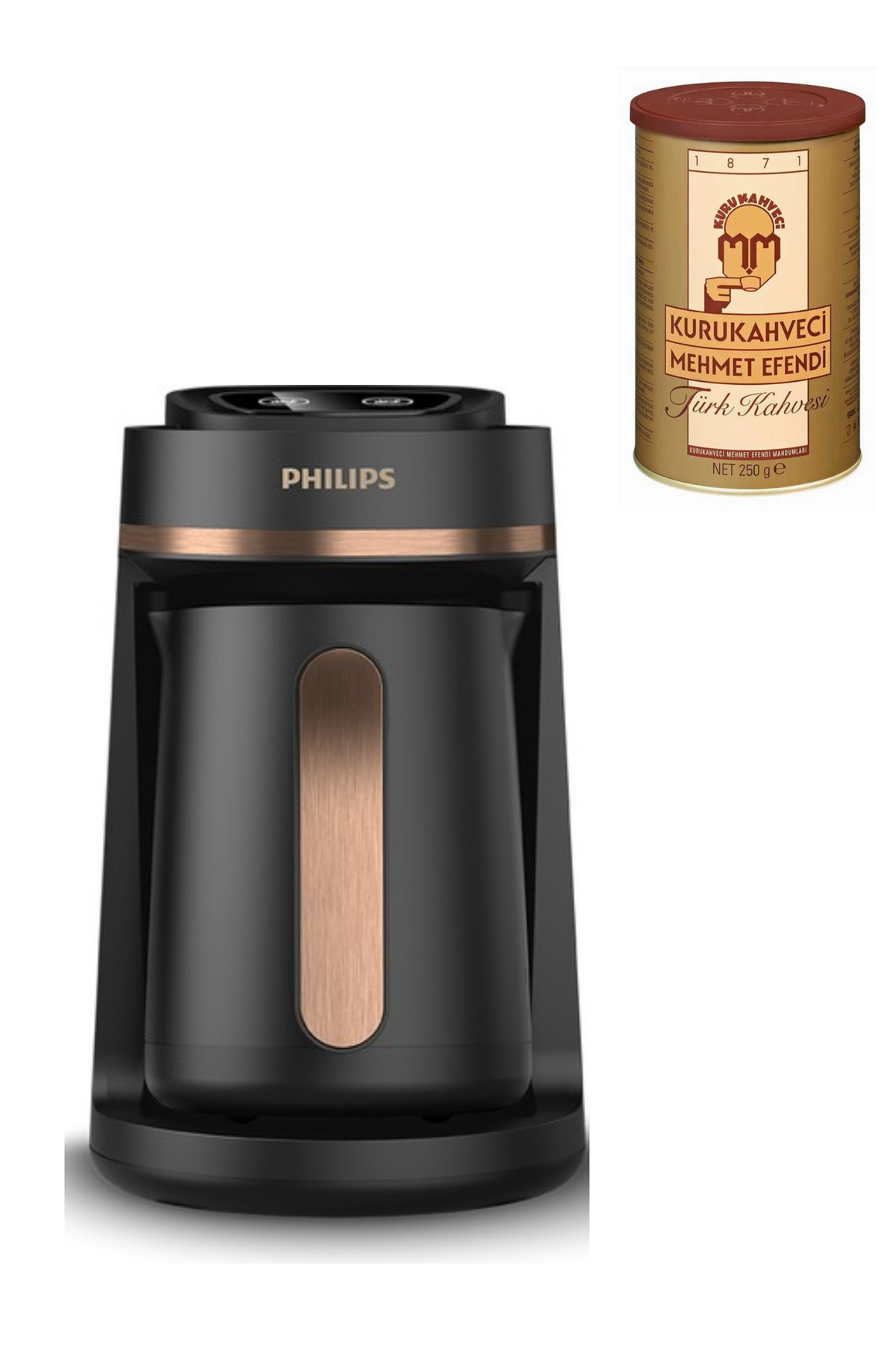 Philips Türk Kahvesi Makinesi Siyah & Bakır 250 Gr TÜrk Kahvesi Hediye ...