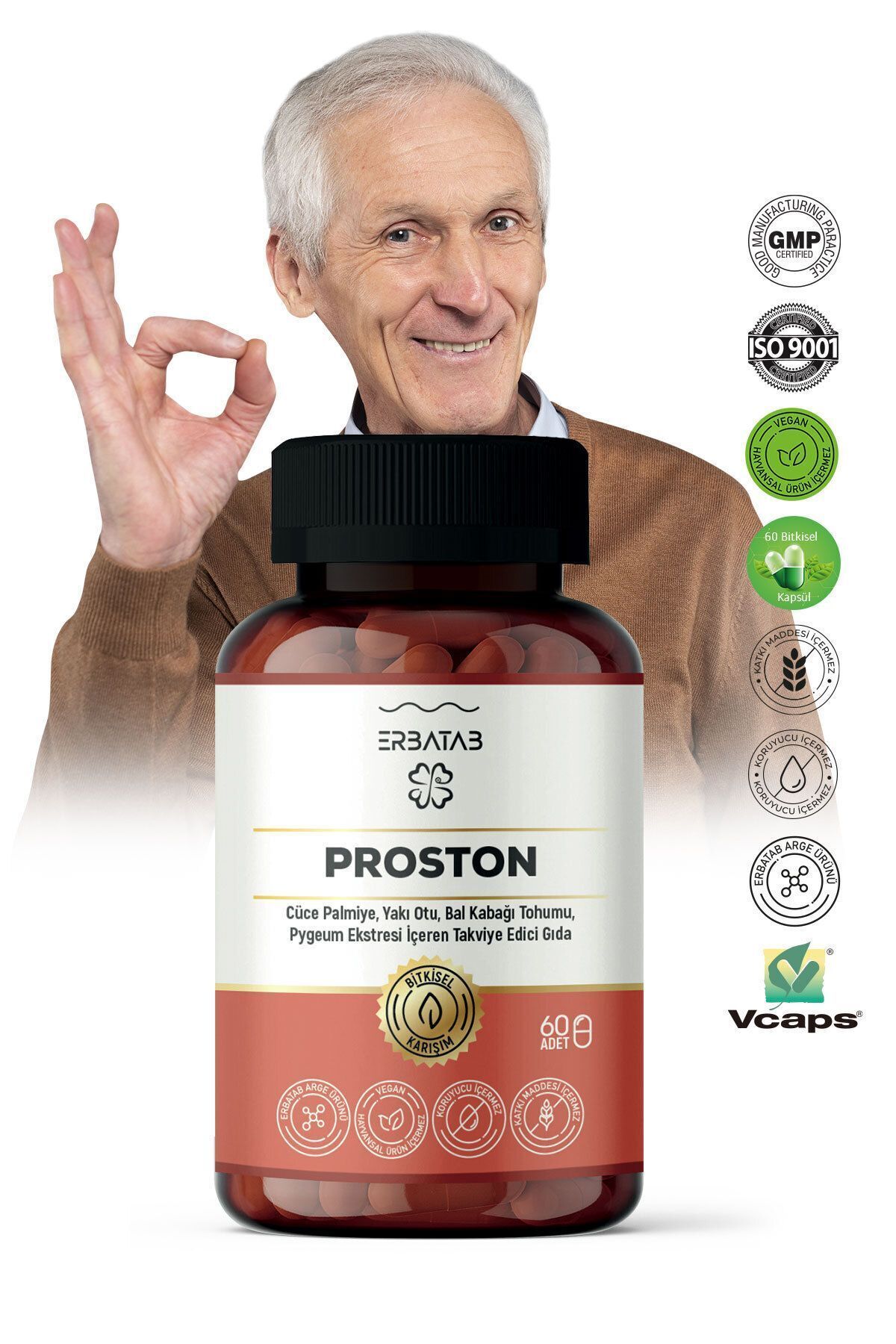 Erbatab Proston (CÜCE PALMİYE- YAKI OTU - BAL KABAĞI TOHUMU- PYGEUM ...