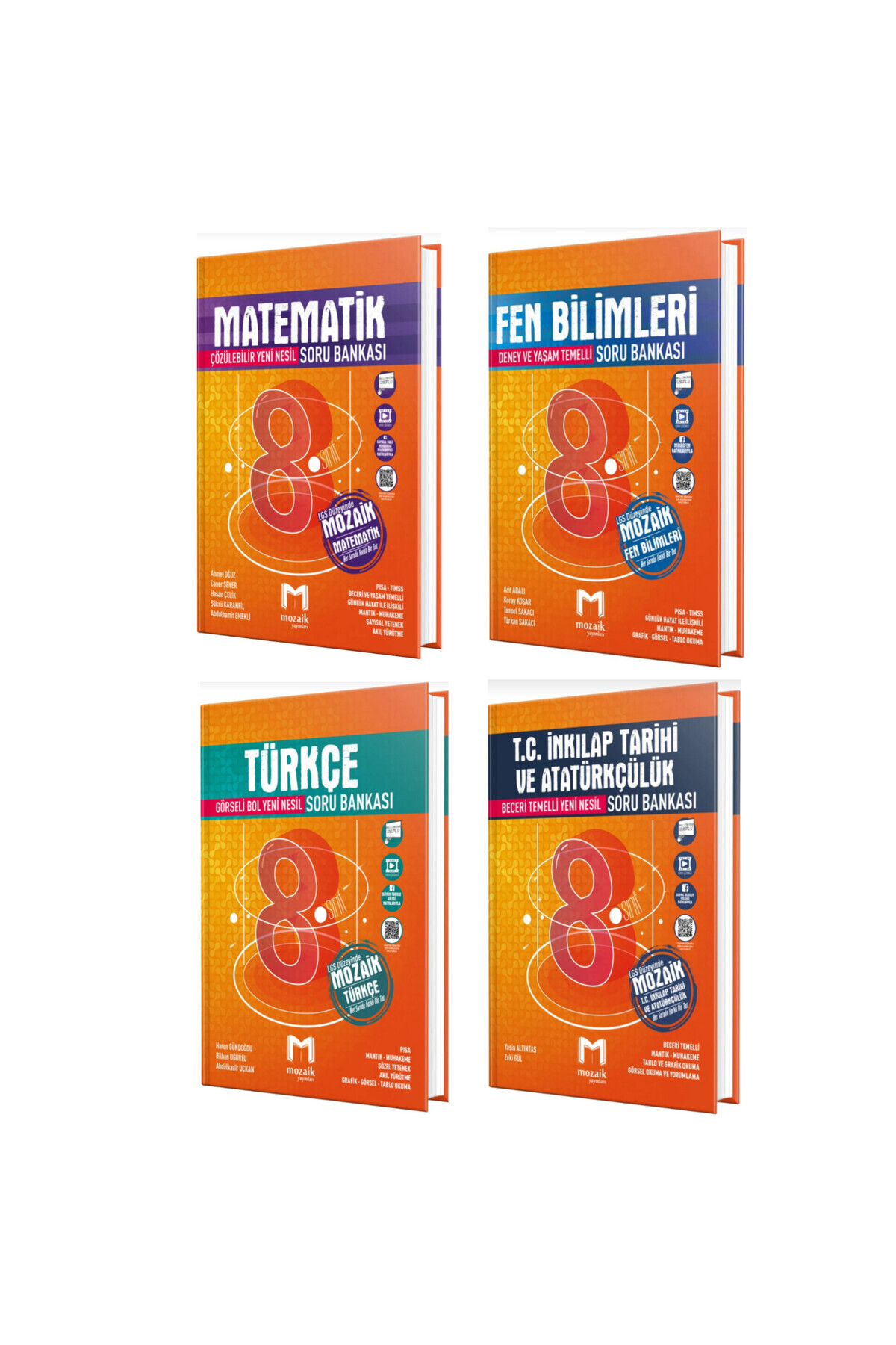 Mozaik Yayınları Mozaik 8. Sınıf Matematik Fen Türkçe İnkılap 4'lü Soru ...