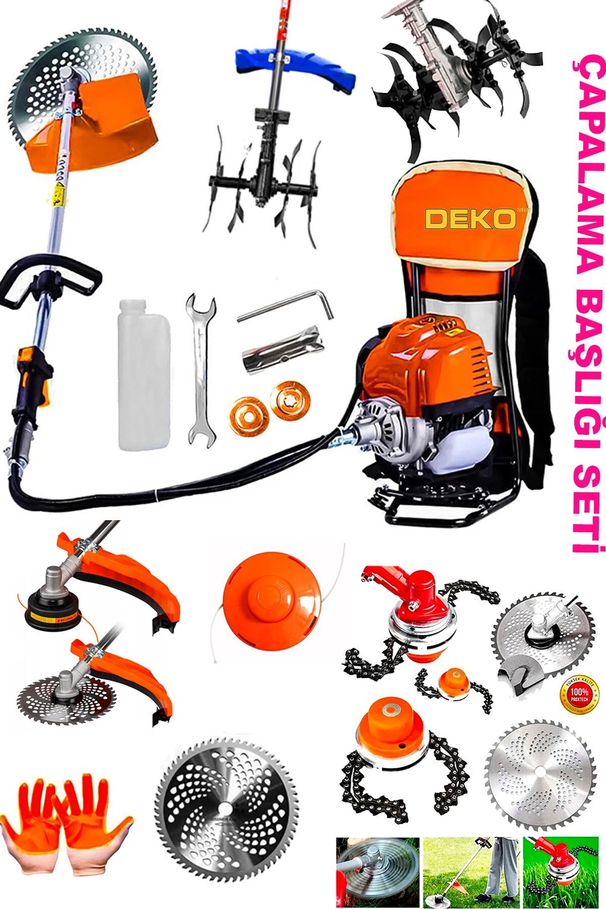 DEKO TURKEY 4x4 Ultra Performans Yüksek Elmas Bıçaklı Çelik Çapalama ...