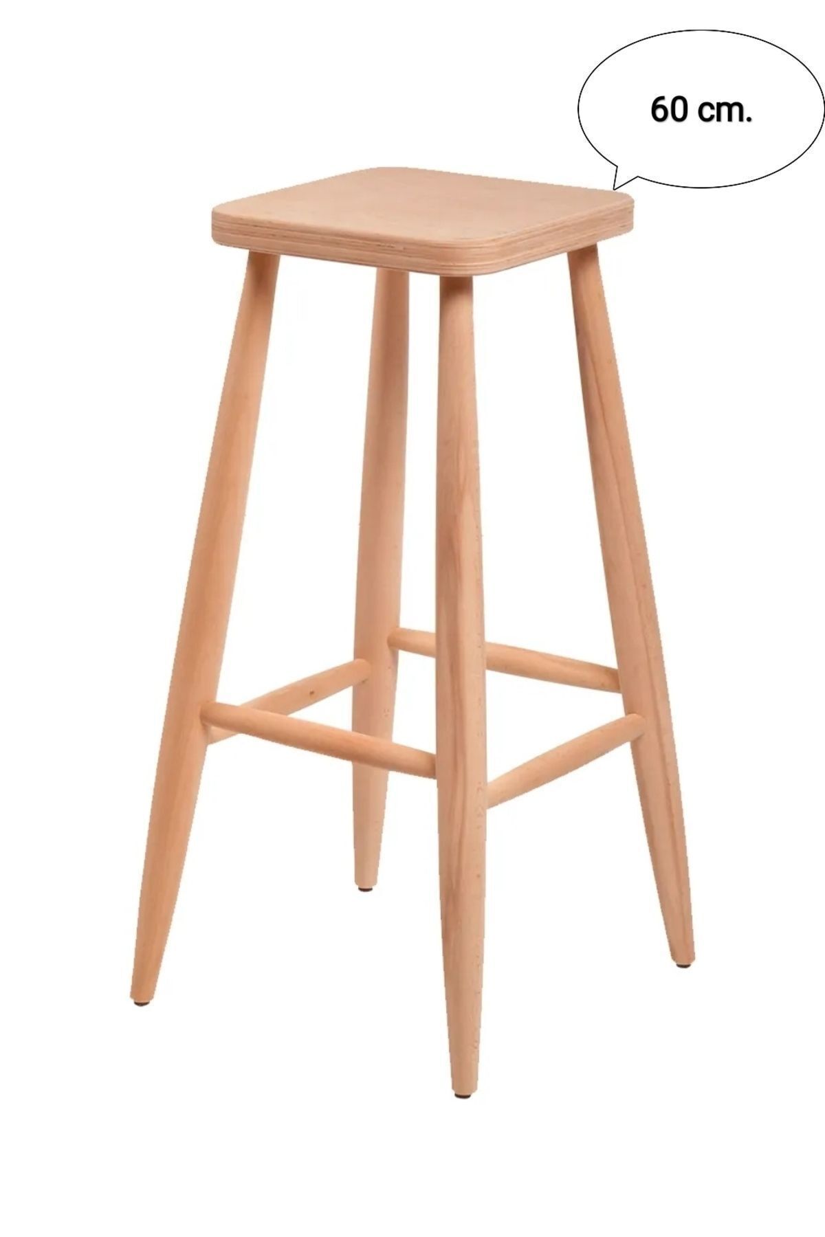 Genel Markalar 60 cm HAM AHŞAP KARE BAR TABURE SANDALYE Fiyatı ...