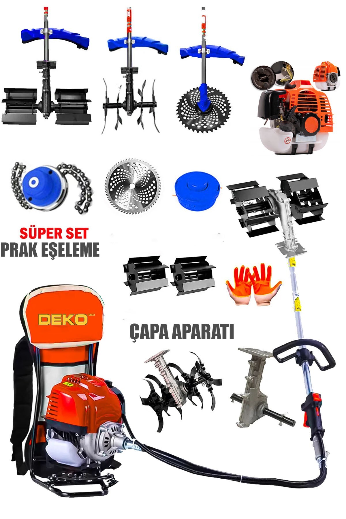 DEKO TURKEY Ultra Dynamix Seri Benzinli Sırt Tipi Tırpan 20HPX Motor ...