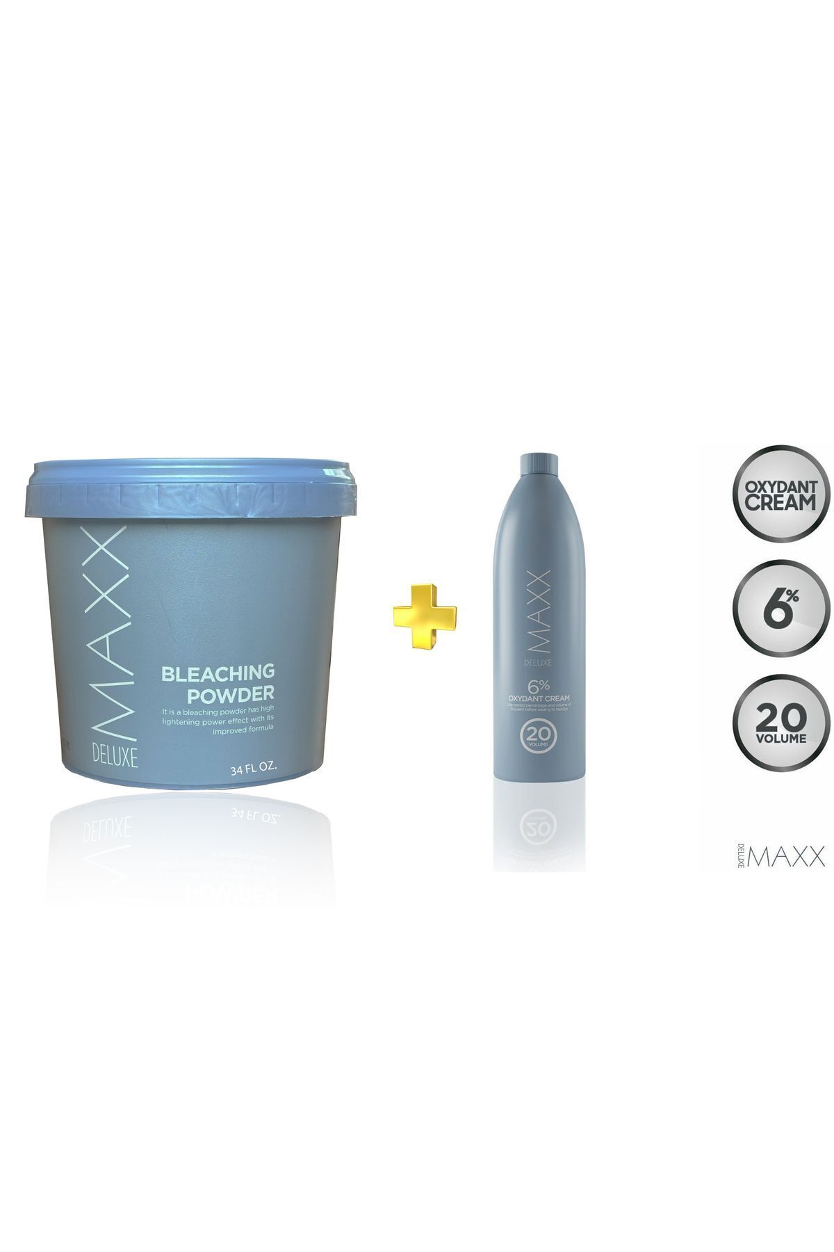 MAXX DELUXE Bleaching Powder Oryal Saç Açıcı Gümüş Toz (1000 GR) Ve 20 ...