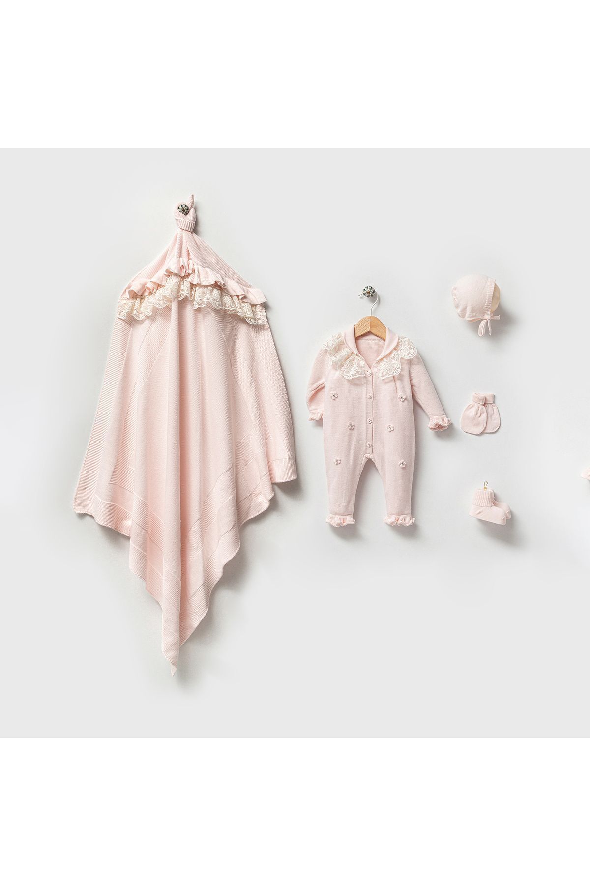 Mert Baby Daisy Triko 5'li Organik Hastane Çıkış Seti Pembe %100 Pamuk ...
