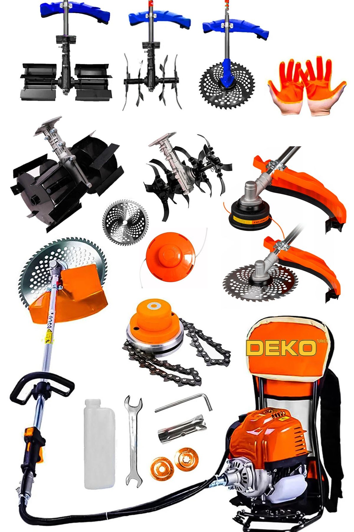 DEKO TURKEY Ultra Dynamix Seri Benzinli Sırt Tipi Tırpan 20HPX Motor ...