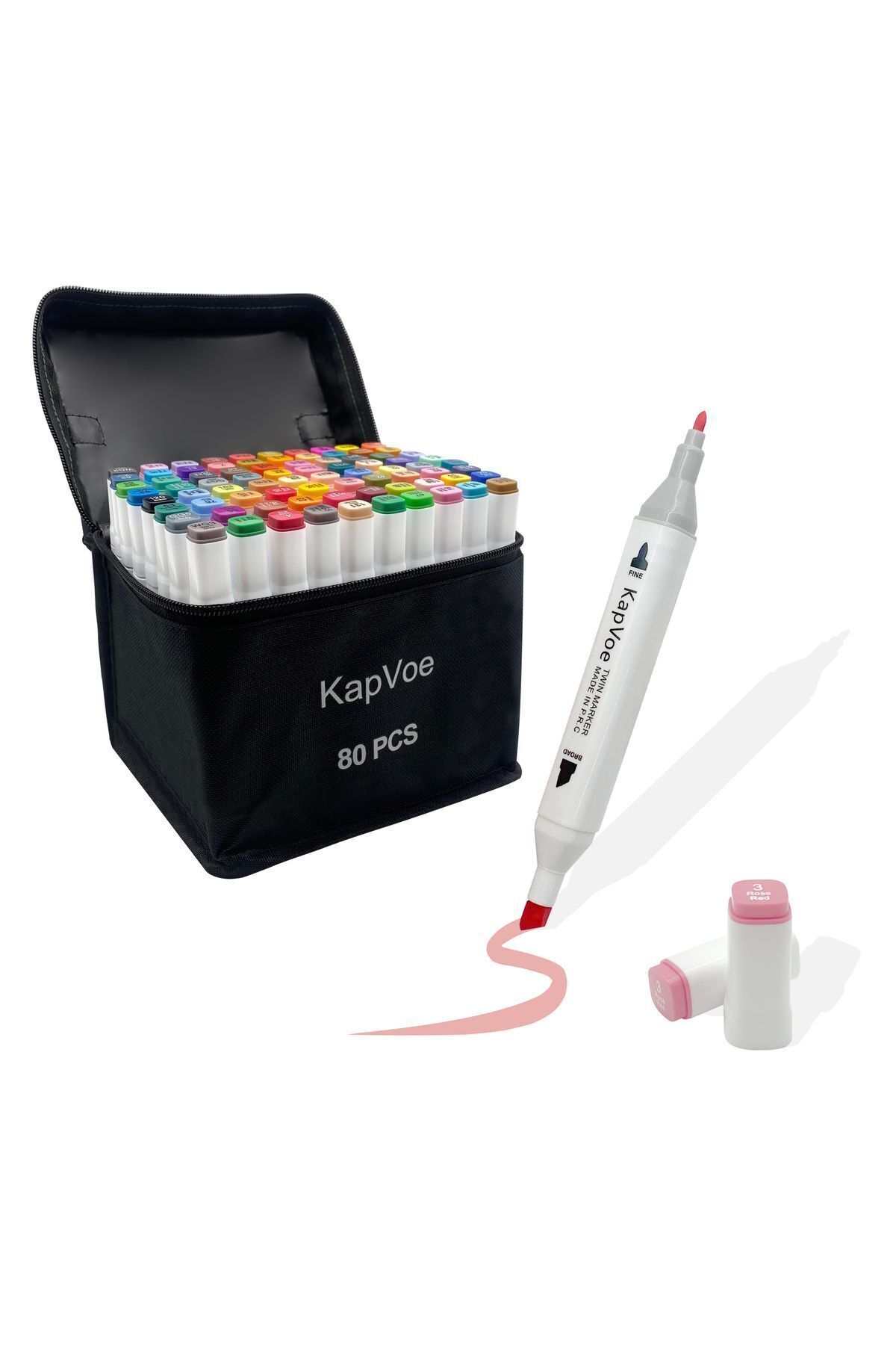 KAPVOE 80’li Çift Uçlu Touch Marker Art Tasarım Kurecolor Twin Marker ...