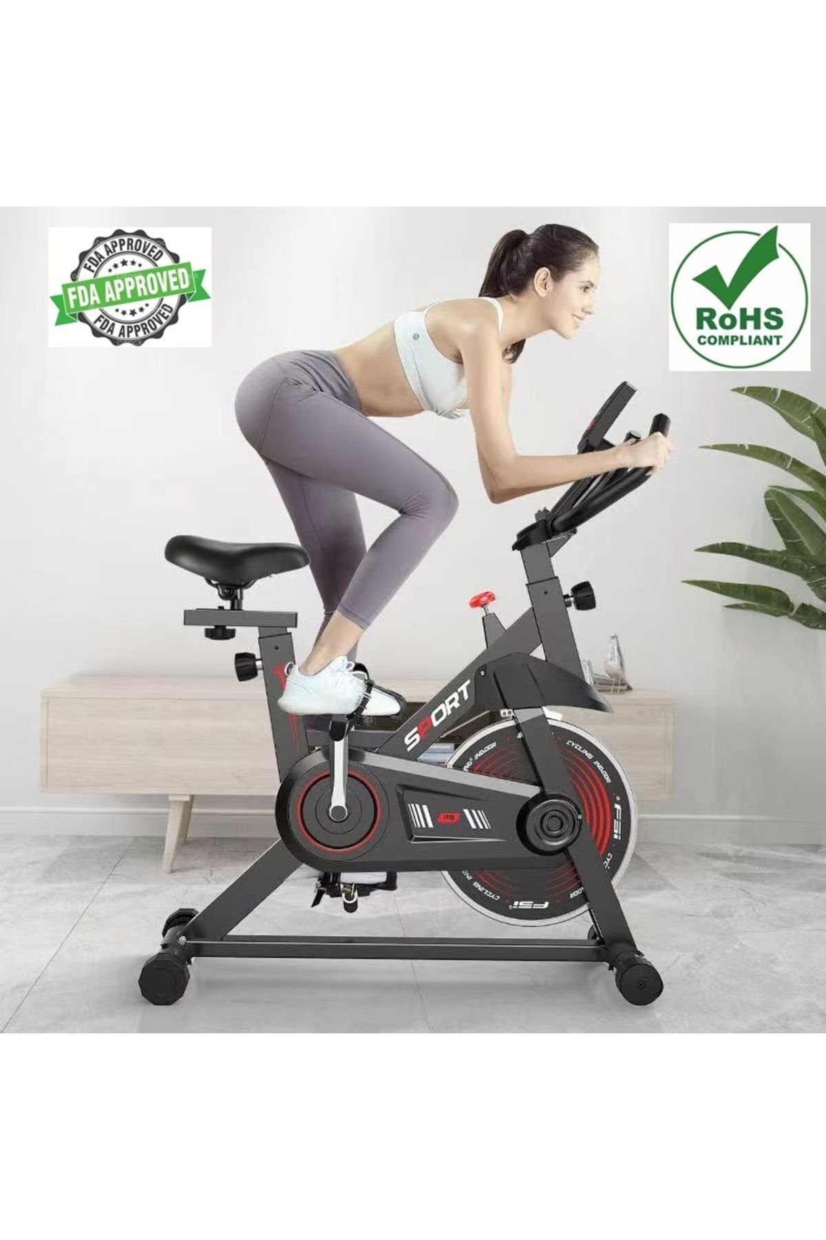 Havana Spor Koşu Egzersiz Bisikleti Kondisyon Bisikleti Spin Bike Dikey ...