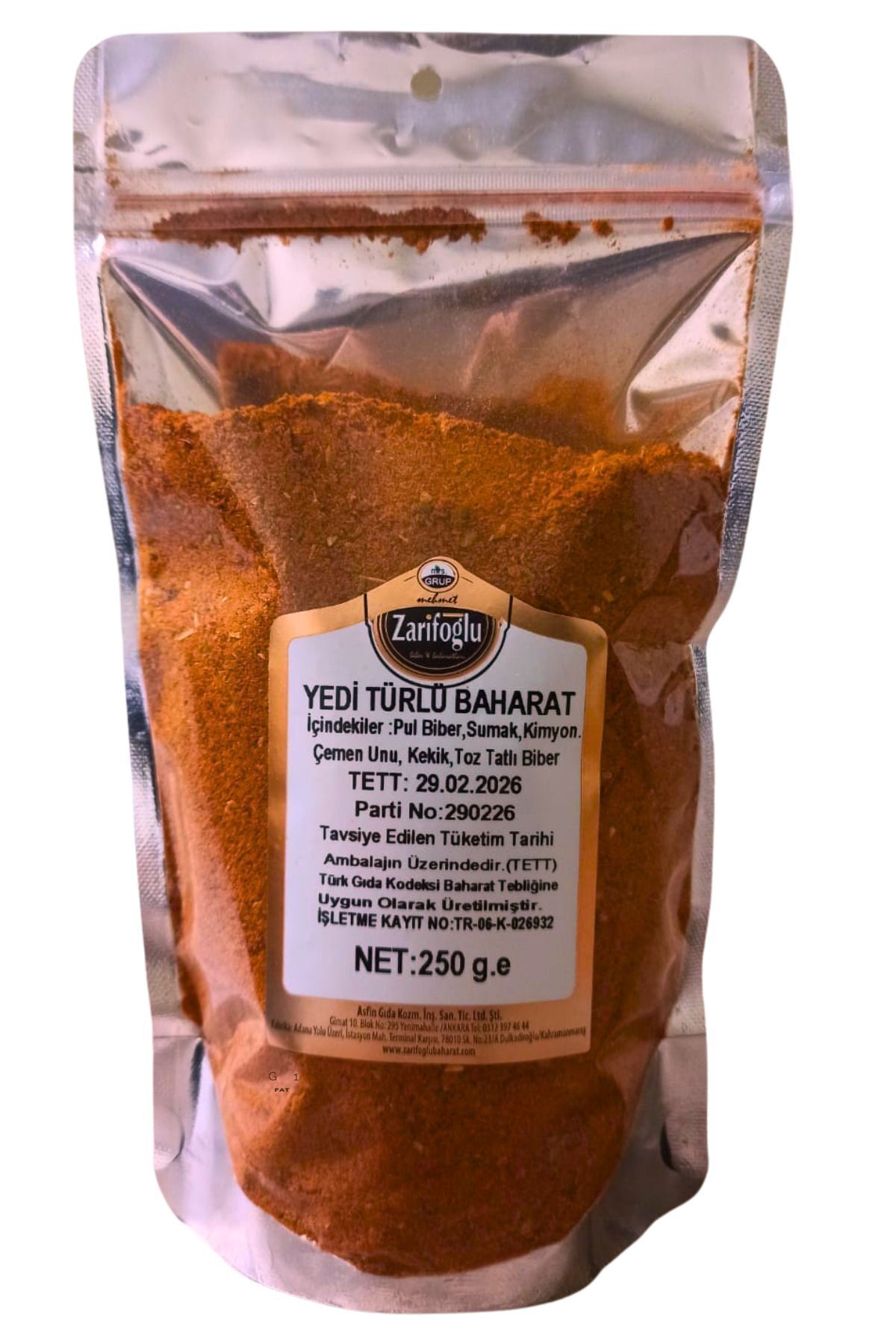 Zarifoğlu Yedi Baharat 250 gr - Fiyatı, Yorumları