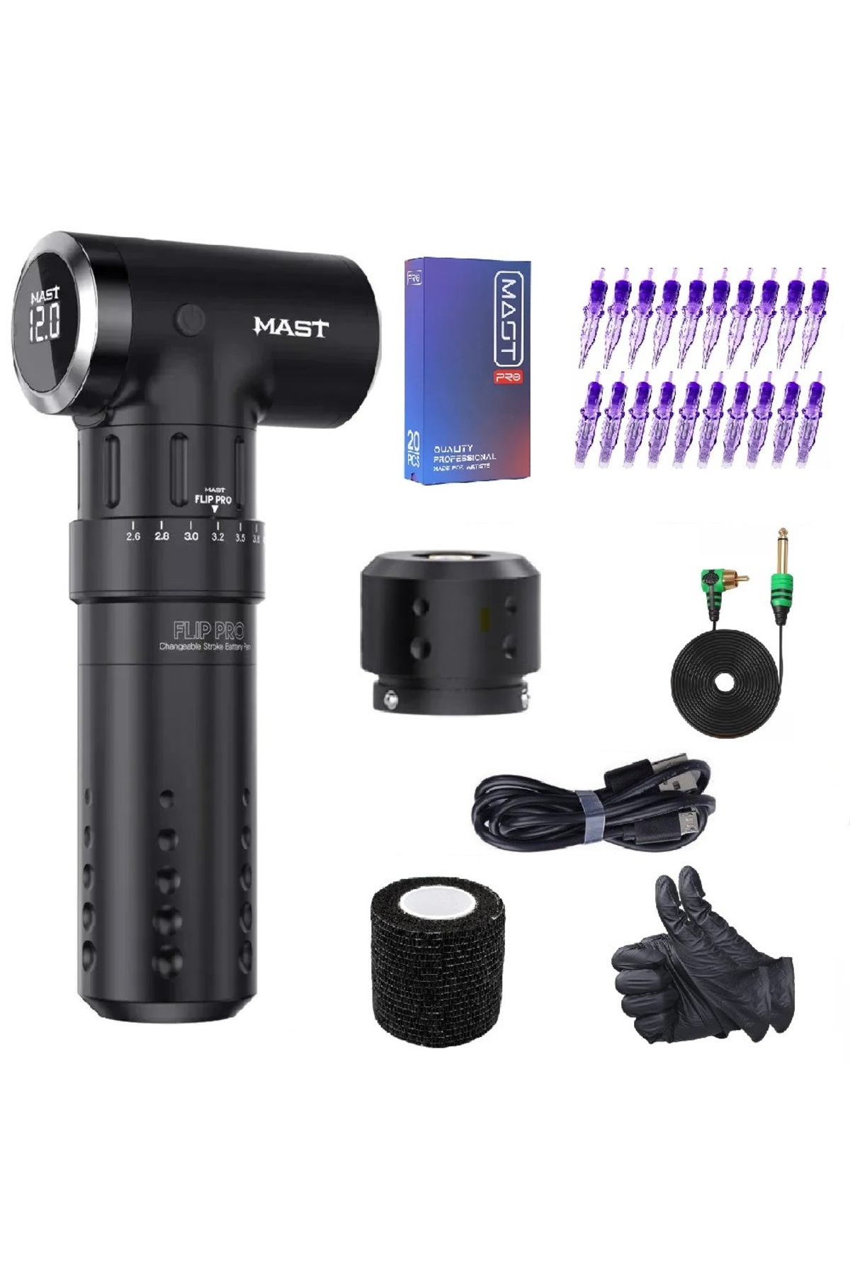 MAST Flip Pro Kablosuz Pen Dövme Makinesi ve 1 Kutu Mast Pro Dövme ...