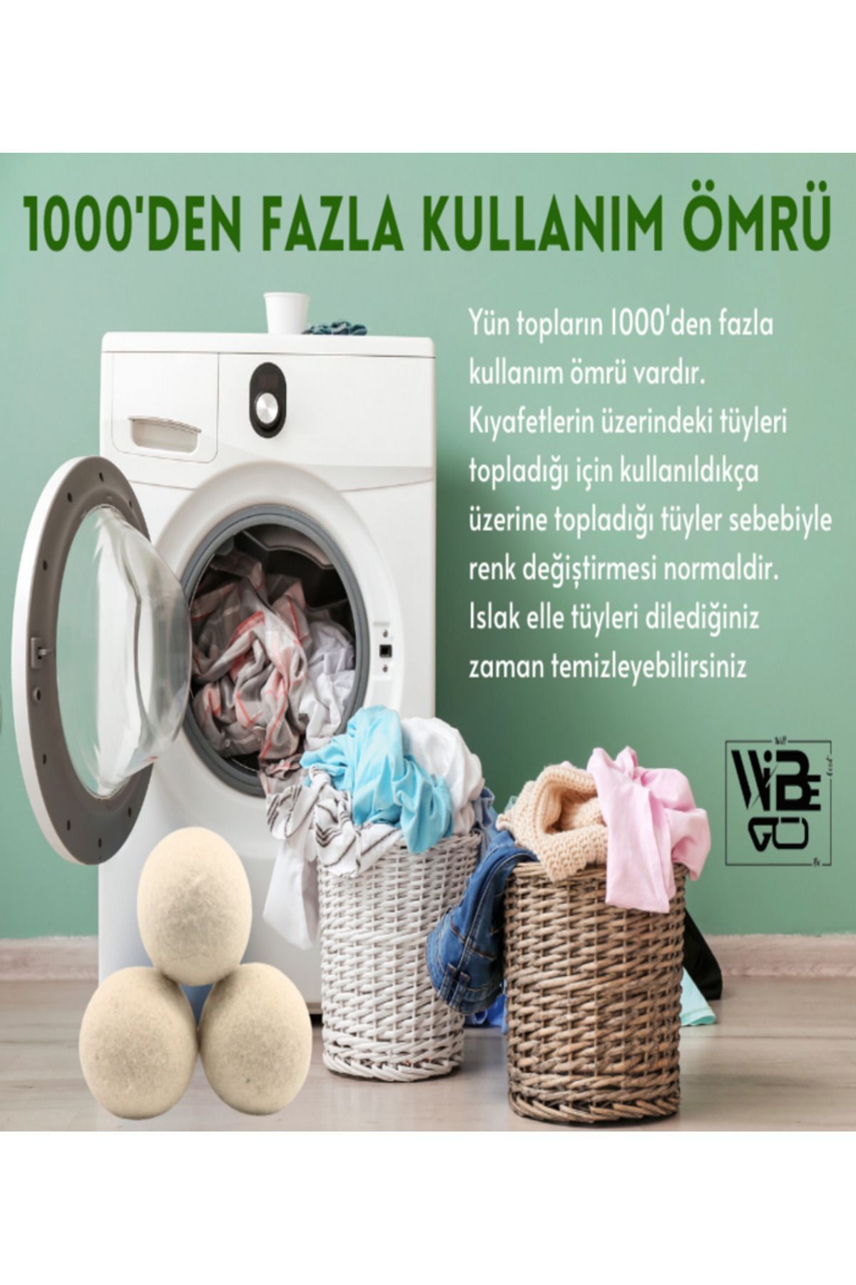 Biz Class 6'lı Xxl Yün Keçe Kurutma Makinesi Topu Ve Koku Seti Doğal ...