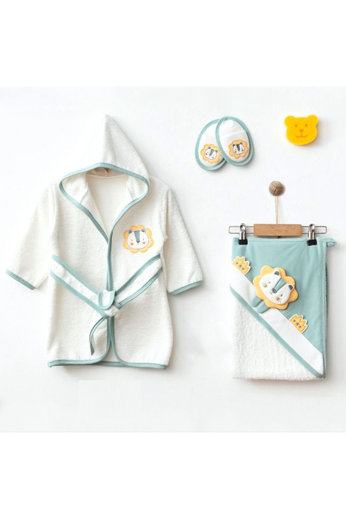 Sebi Bebe Erkek Bebek Bornoz takımı Aslanlı Banyo Seti Fiyatı ...