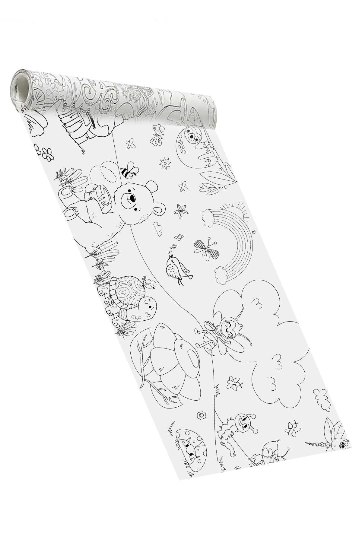 PopŞeker Sevimli Dostlar - Hayvanlar Alemi - Dev Boyama Kağıdı - Boyama Rulosu - Büyük Boy 5 ...