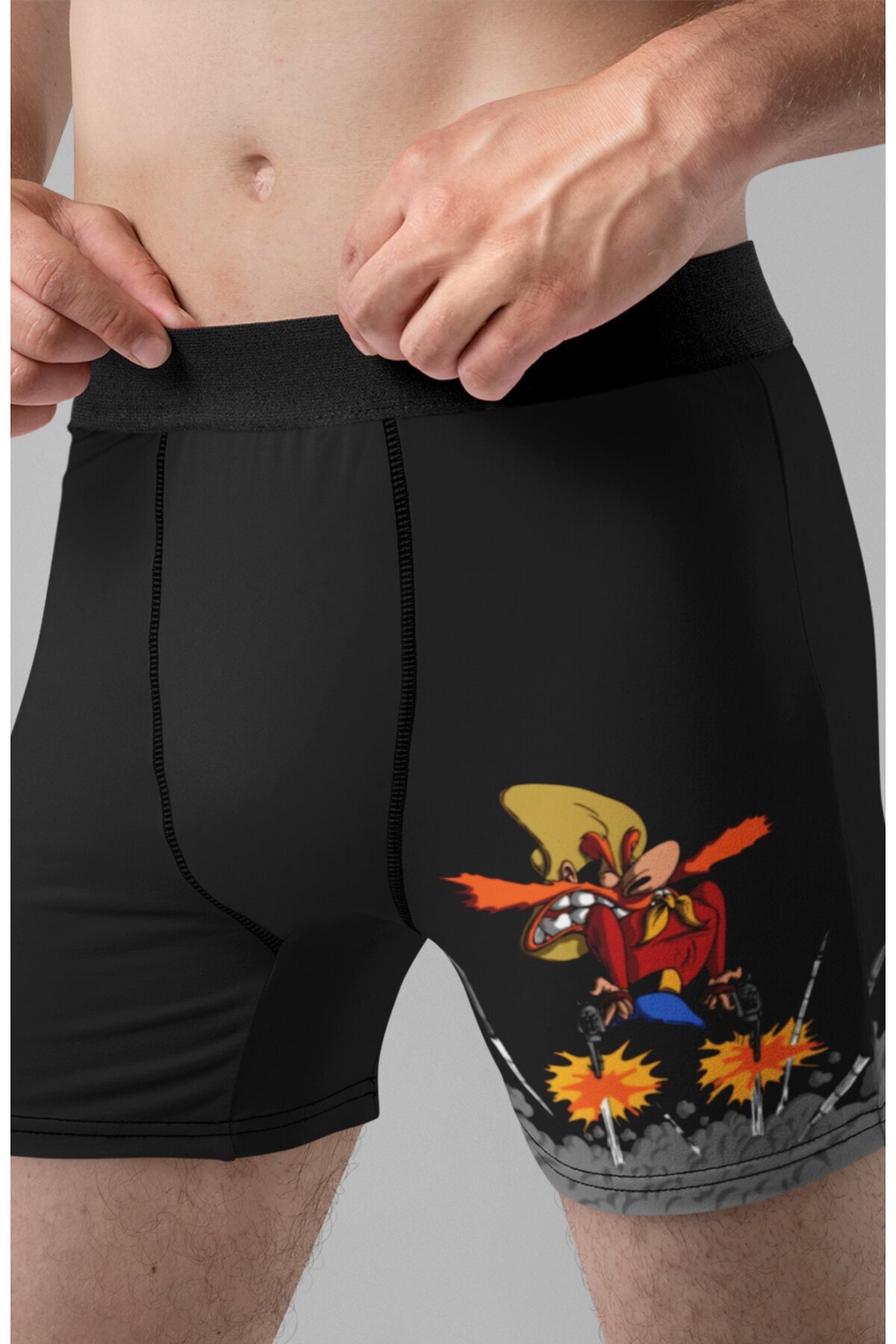 Fuddy Moda Yosemite Sam Küfürbaz Haydo Baskılı Modal Penye Rahat Kalıp ...