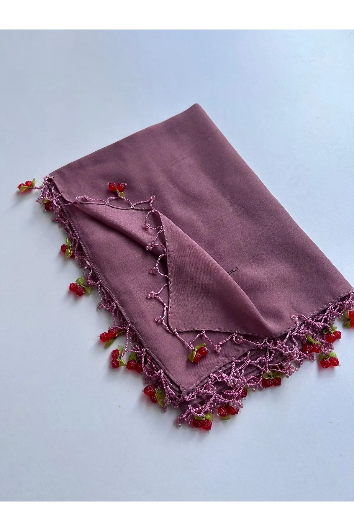 hoaryage El Emeği Kiraz Oyalı , Boncuklu Yazma , Tülbent ,fular ,Yemeni ...