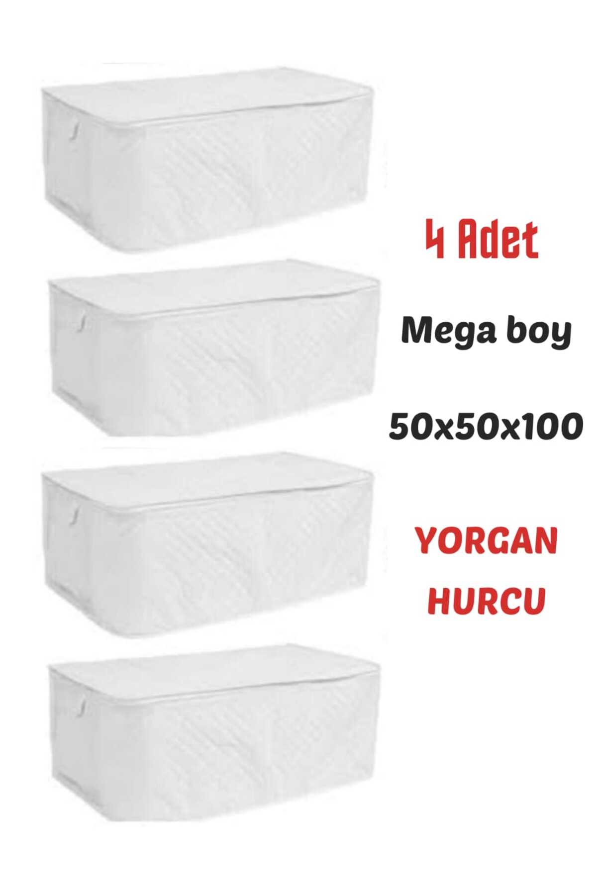 AYHOME Çeyizlik Eşya 4 Lü Hurç Seti Beyaz Hurç Yorgan Hurcu Mega Boy ...