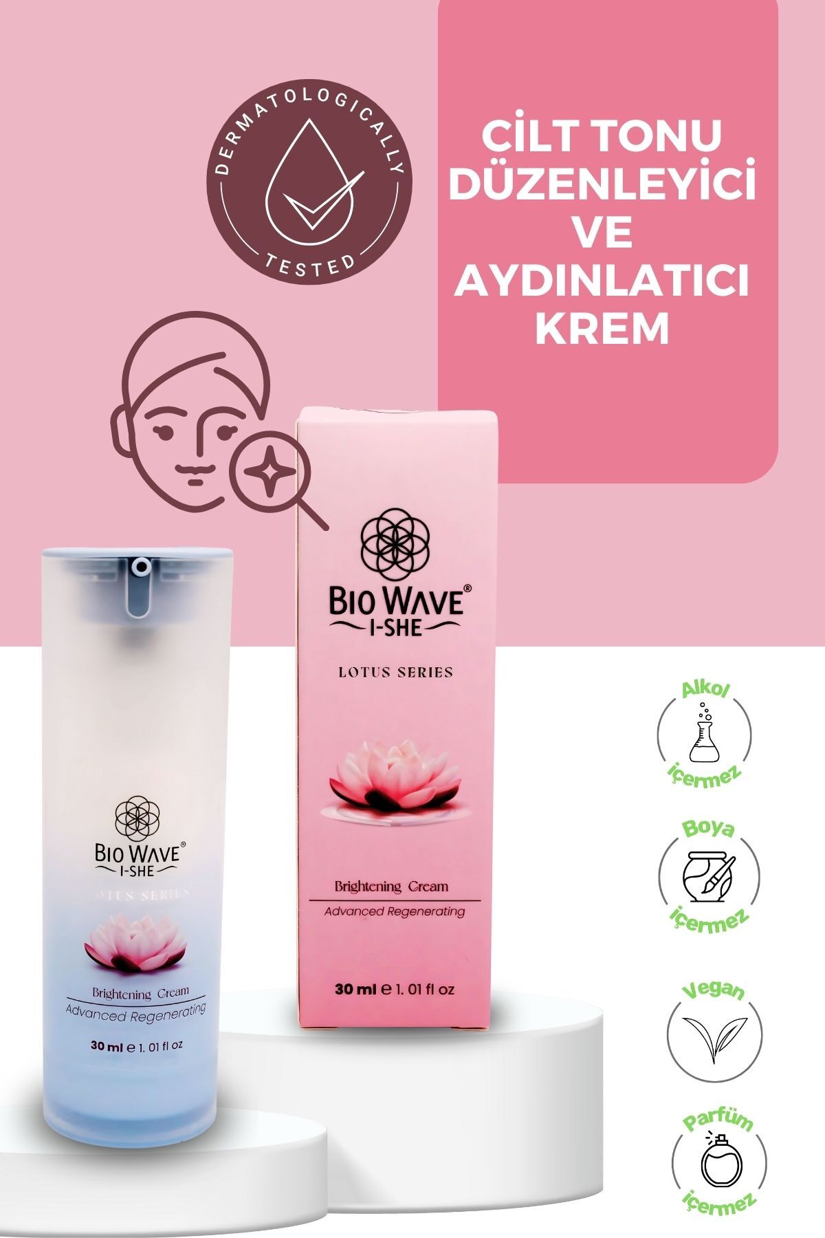 BIO WAVE Cilt Tonu Düzenleyici Ve Aydınlatıcı Krem (NİACİNAMİDE ARBUTİN CİLT TONU DÜZENLEYİCİ ...