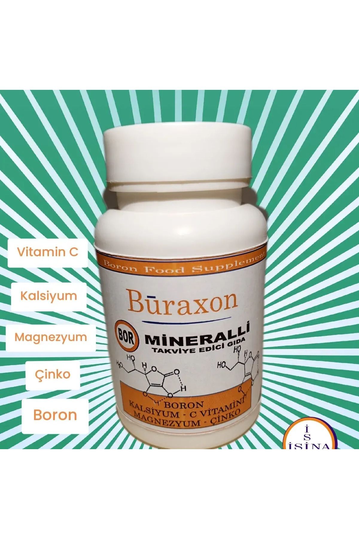 Buraxon Bor içeren gıda takviyesi Vitamin mineral Tablet boron ...