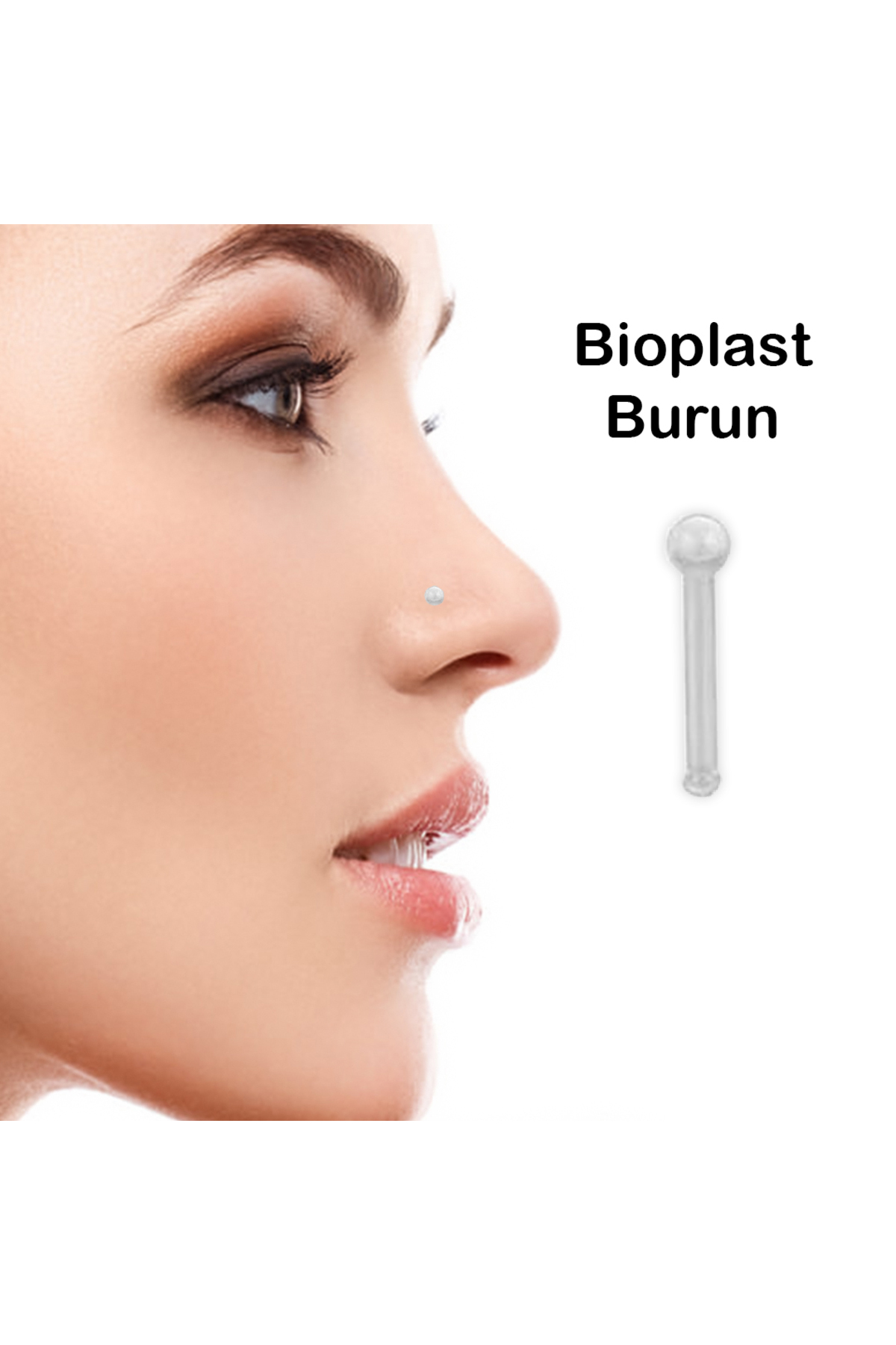Karınca Piercing Nostril Bioplast Piercing Burun Piercingi Şeffaf ...