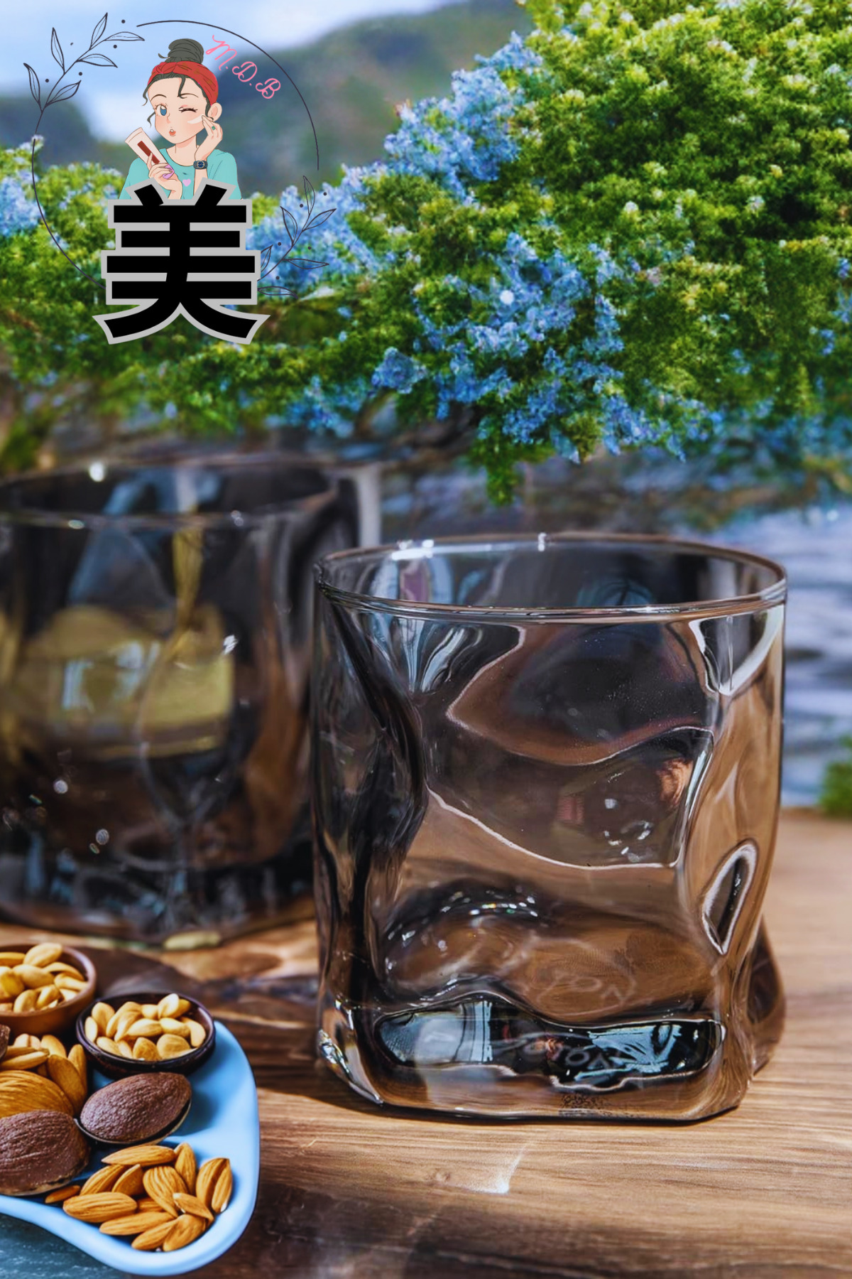 FORSEİ LUCA Bükülme Tasarımlı Kalın Cam Viski Bardağı Lüks Viski Bardak ...