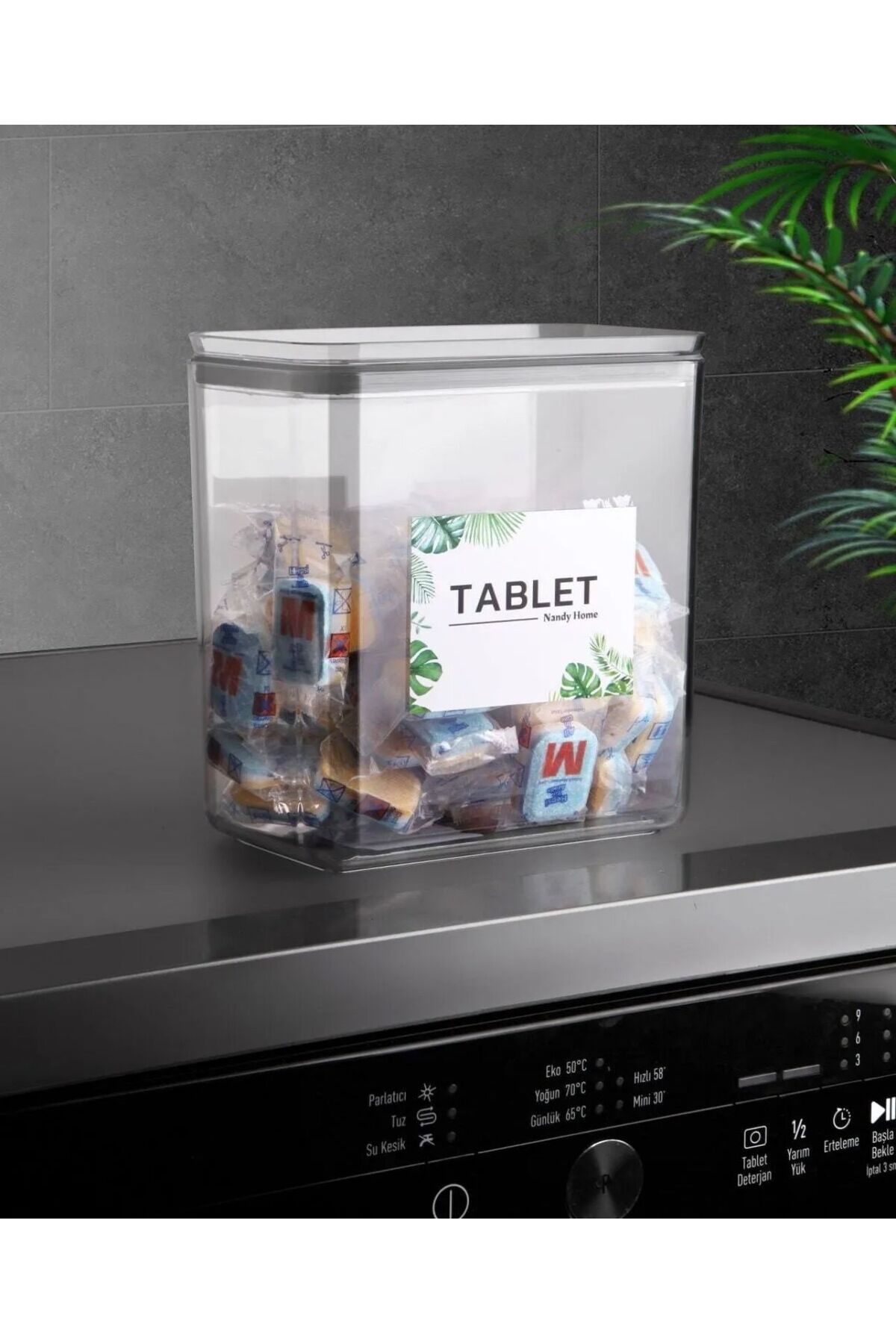 Kitchen Pembelia Dekoratif Dikdörtgen Bulaşık Tablet Deterjan Kutusu ...
