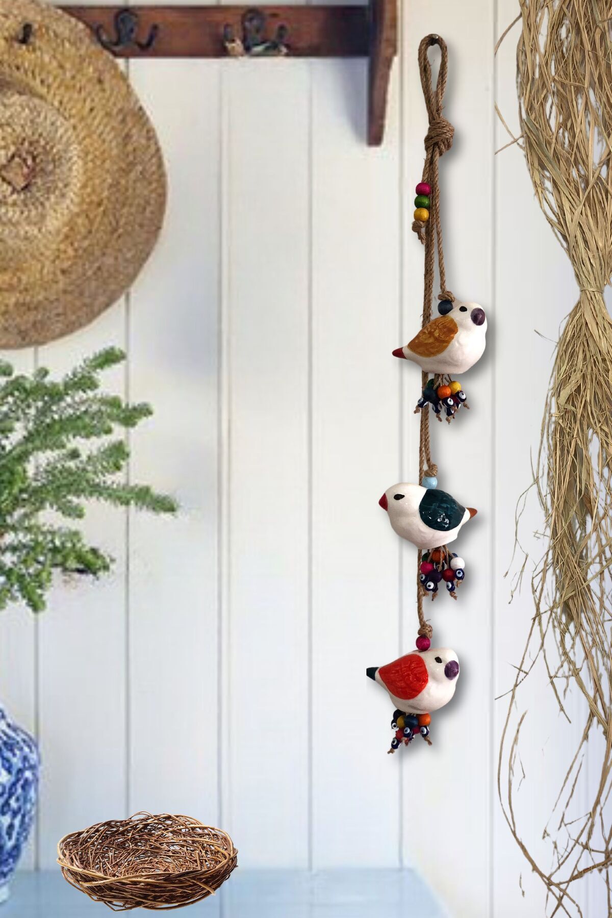 Art inside Seramik Kuşlar 3'lü Duvar Dekorasyon Objesi Dekoratif ...