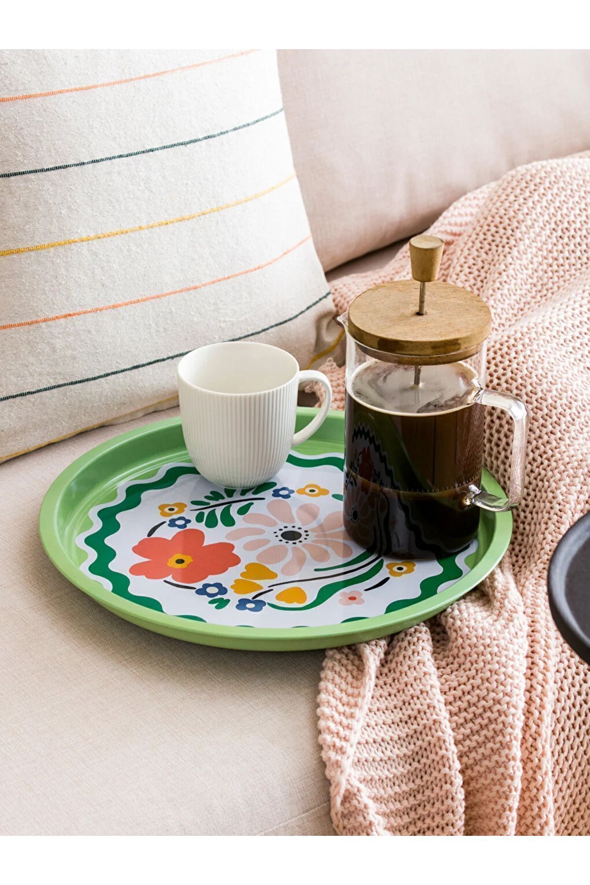 LC Waikiki LCW HOME Çiçek Baskılı Metal Tepsi 34 Cm Fiyatı, Yorumları ...