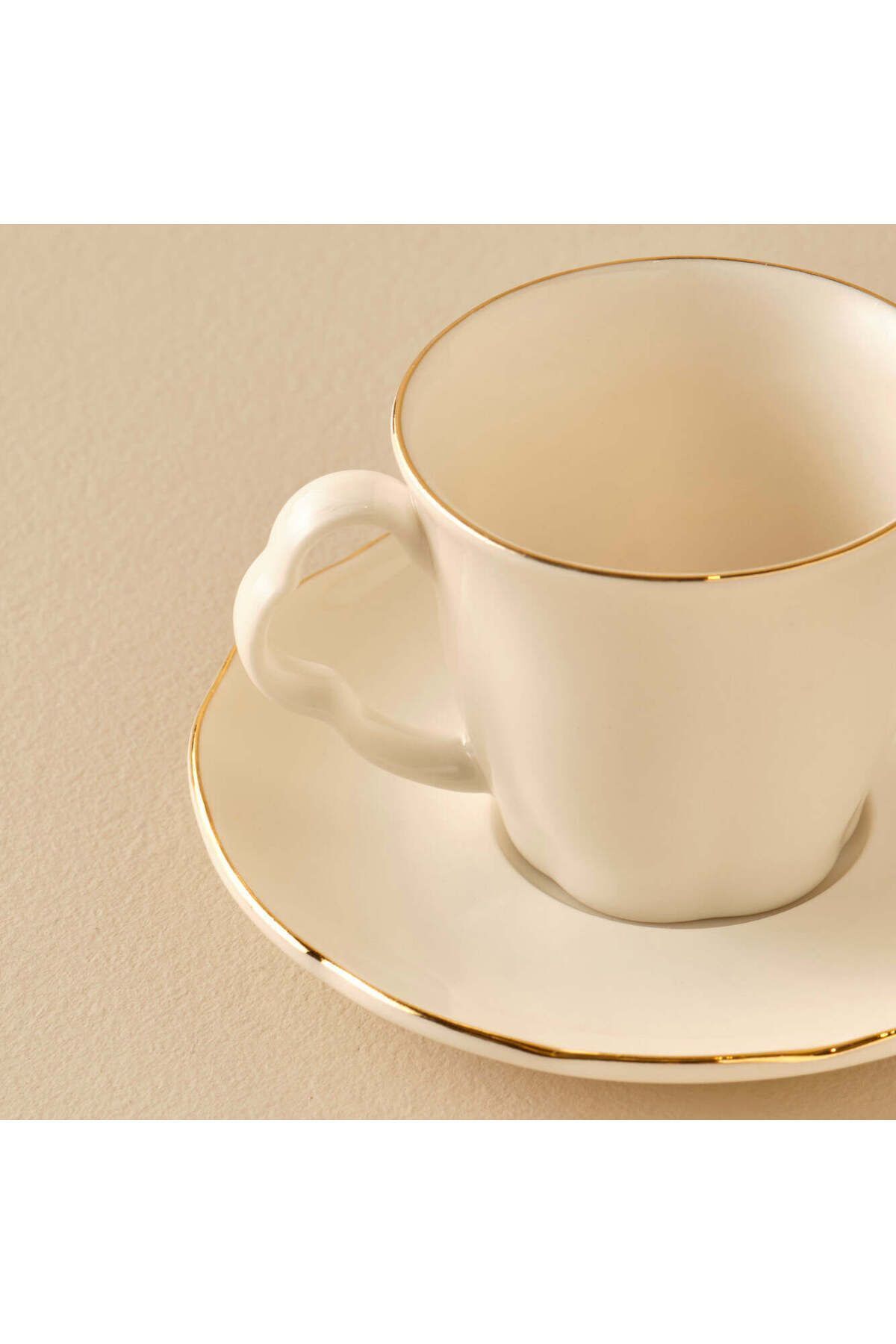 Bella Maison Clover Porselen 6'lı Kahve Fincanı Gold (80 cc) Fiyatı ...