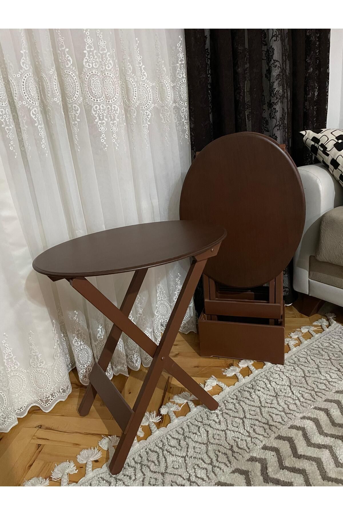 NOWWA HOME Çanta 4'Lü Zigon Sehpa Ceviz Oval Model Fiyatı, Yorumları ...