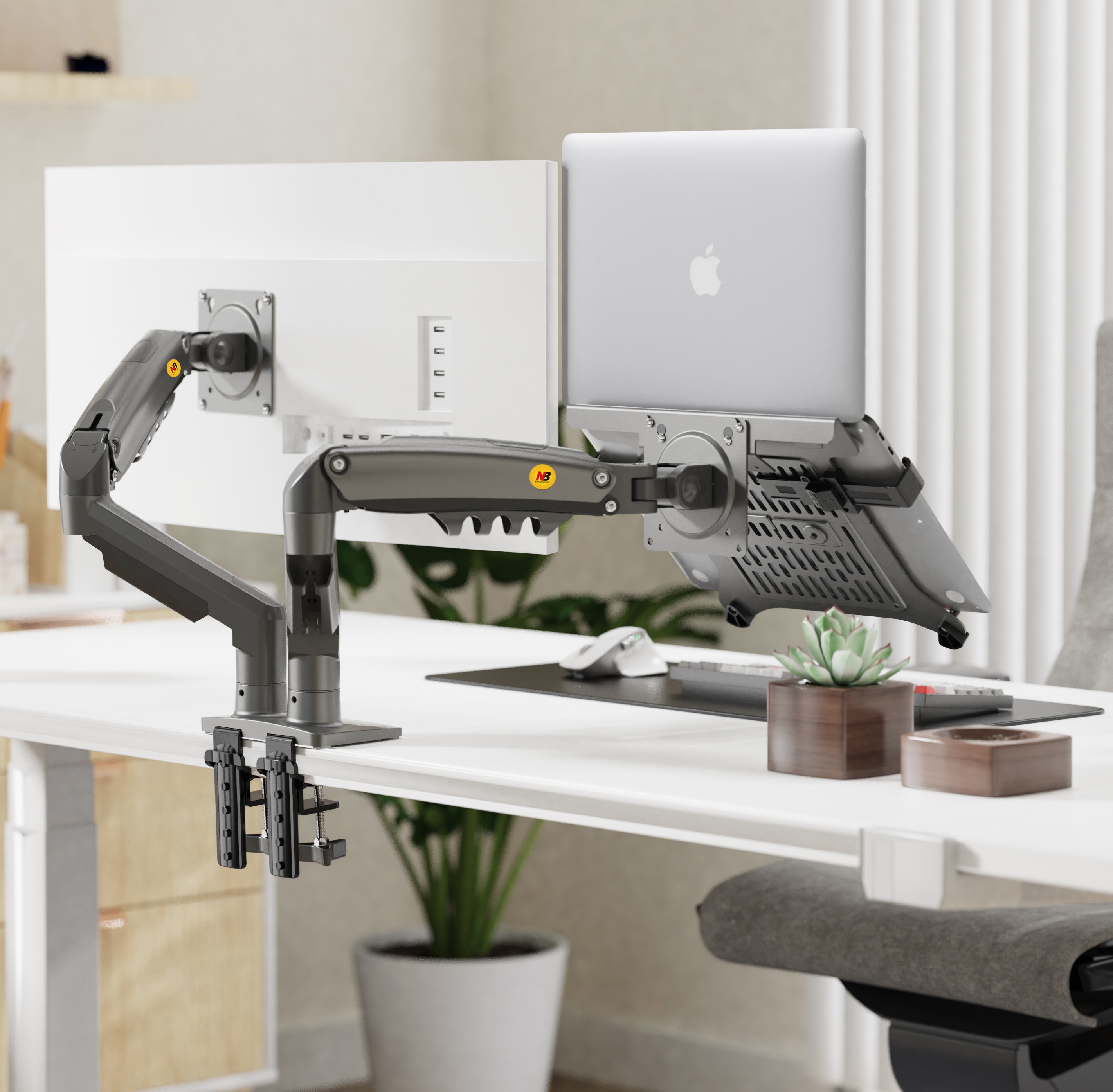 Ergoflex North Bayou Nb F160-fp Çift Kol 17-27 " Monitör Tutucu Ve ...