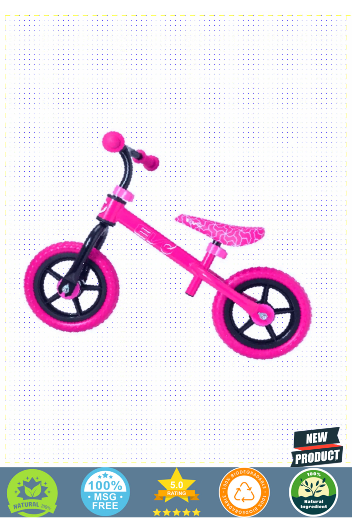 OMZ Evo 2 Tekerlekli Denge Bisikleti Pembe 5 Litre Kız Erkek Çocuk ...