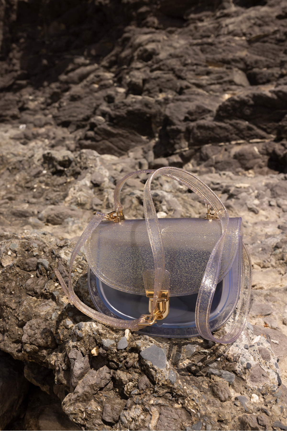 ANGELİNA JONES JOTA KADIN SEFFAF ALTIN KAPAKLİ JEL PLAJ-GUNLUK ...