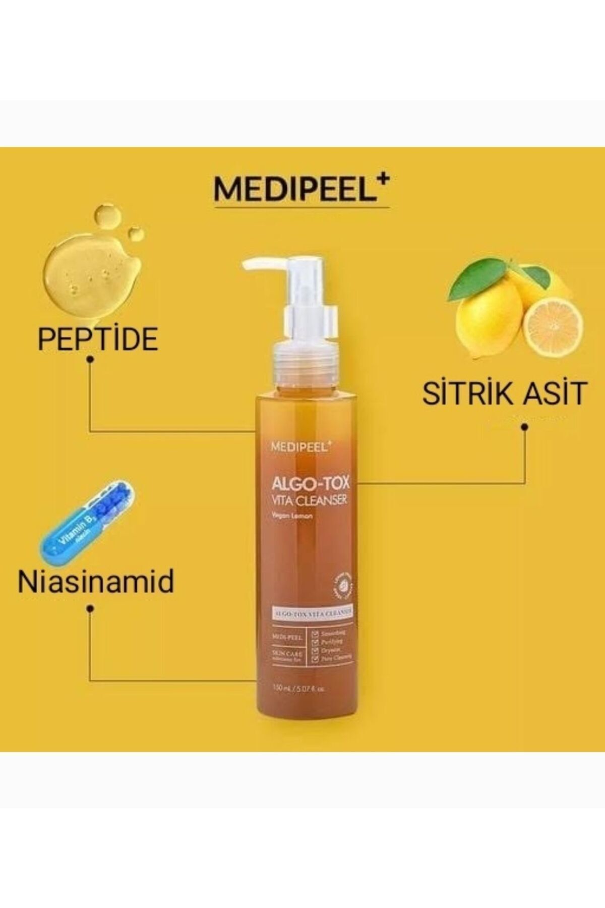 Medipeel Medi-Peel Algo-Tox Vita Cleanser, 150 ml(Vitamin kompleksi ...