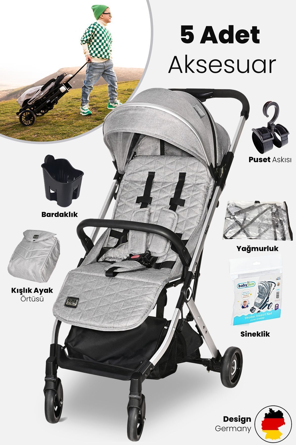 LORELLİ Lorelli Myla Plus Kabin Boy Bebek Arabası - Grey - Fiyatı ...