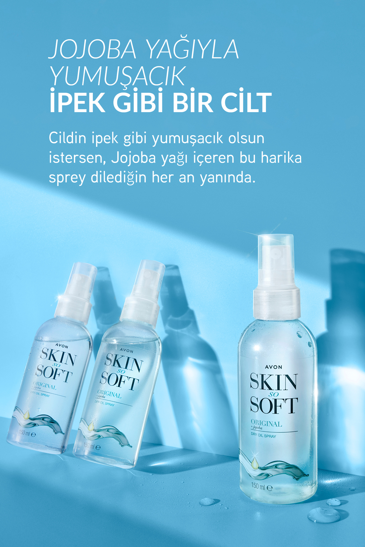 Avon Skin So Soft Jojoba Yağı İçeren Sprey Vücut Yağı Avantajlı Büyük ...