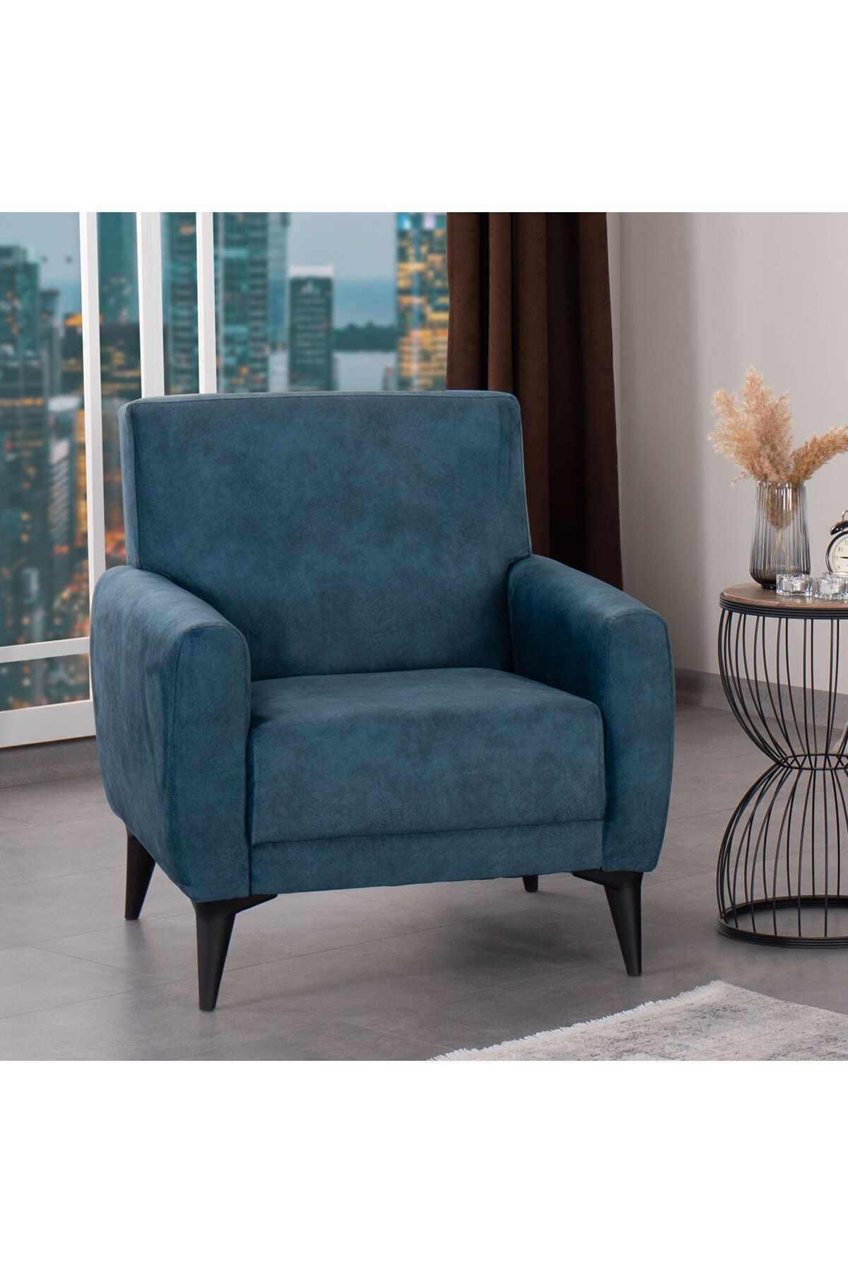 Kilim Mobilya Dove Yüksek Ayaklı Berjer Mavi Fiyatı, Yorumları - Trendyol