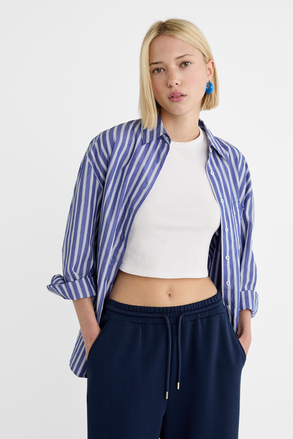 Stradivarius Palazzo Pants With Soft Texture - Trendyol