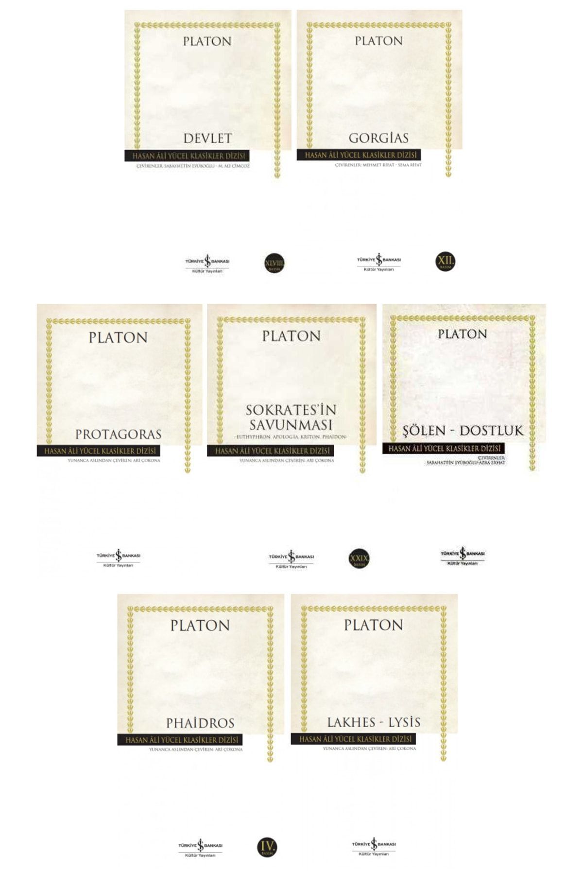 Türkiye İş Bankası Kültür Yayınları Platon 7 Kitap Set Fiyatı ...