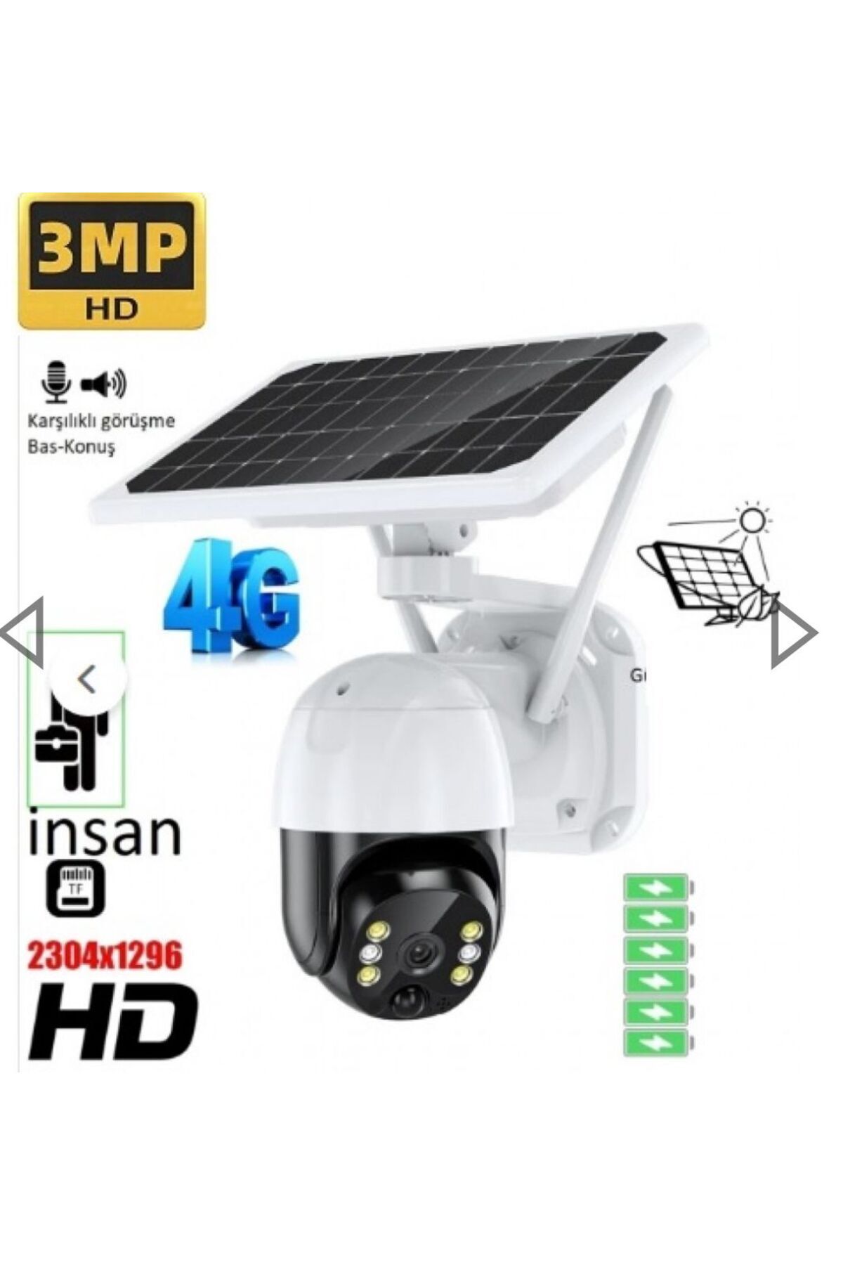 LS VISION Güneş Panelli Güvenlik KamerasıFiyatı, Yorumları - Trendyol