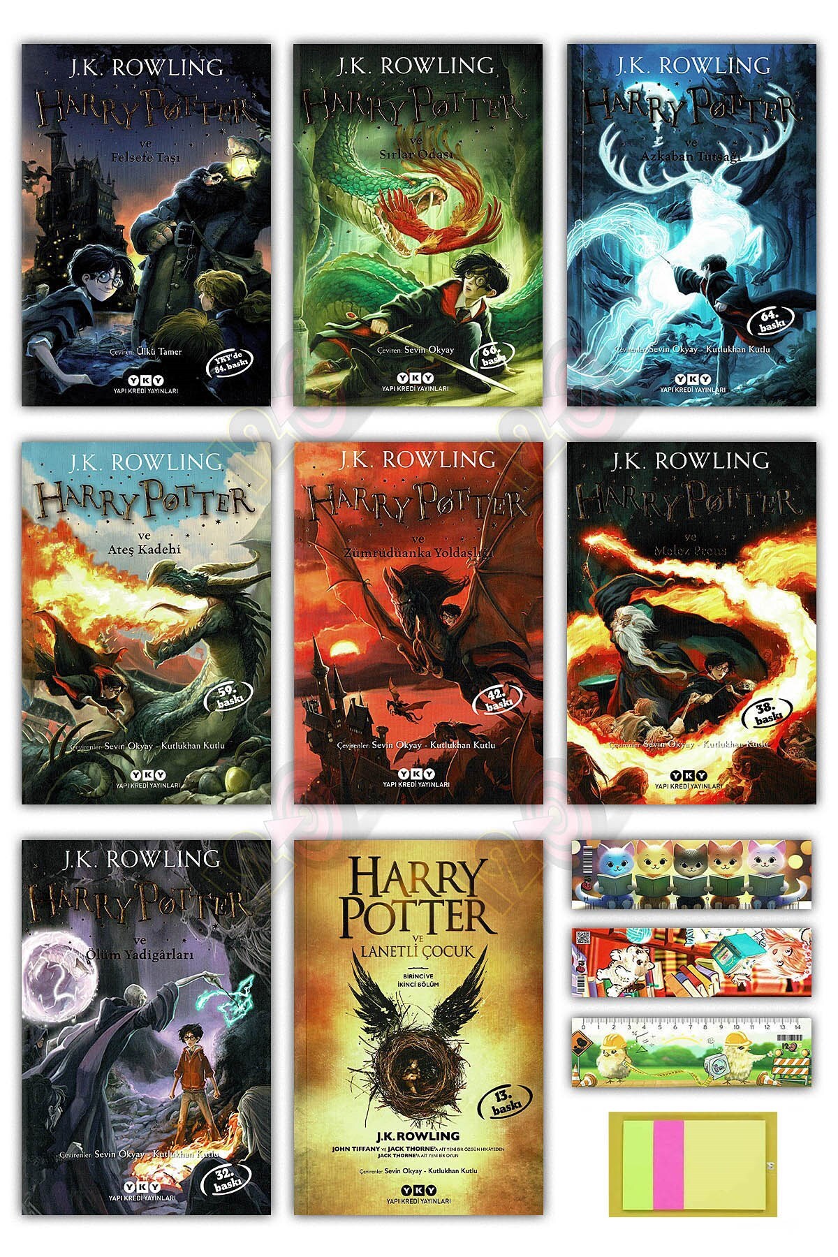 Yapı Kredi Yayınları Harry Potter Serisi - Tüm Kitaplar 7+1 (Set) (8 ...