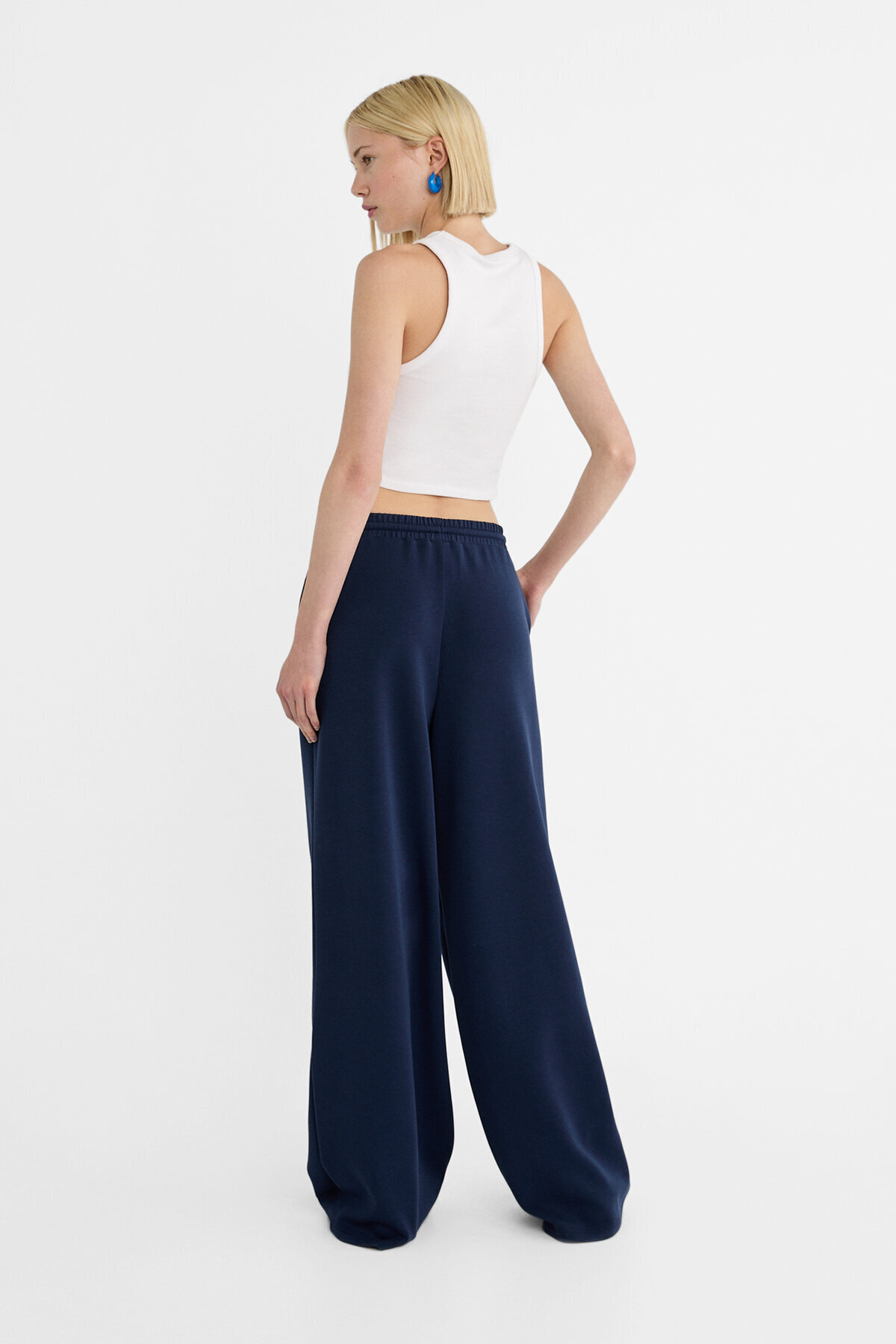 Stradivarius Palazzo Pants With Soft Texture - Trendyol
