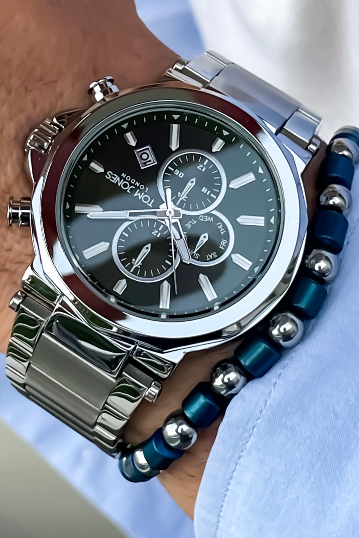 Tom Jones ÇELİK ERKEK KOL SAAT VE BİLEKLİK HEDİYELİ Fiyatı, Yorumları ...