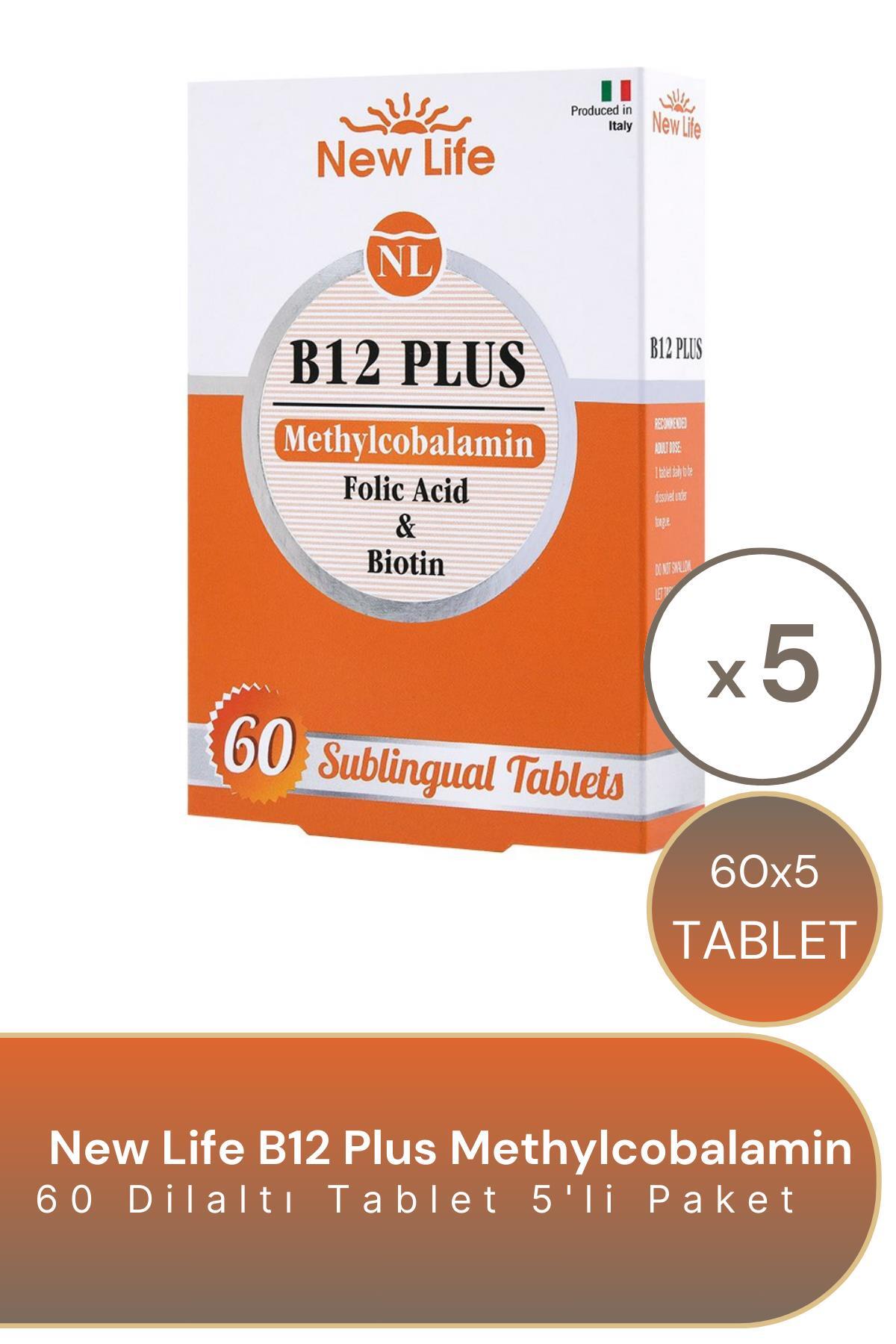 New Life B12 Plus Methylcobalamin 60 Dilaltı Tablet 5'li Paket - Fiyatı ...
