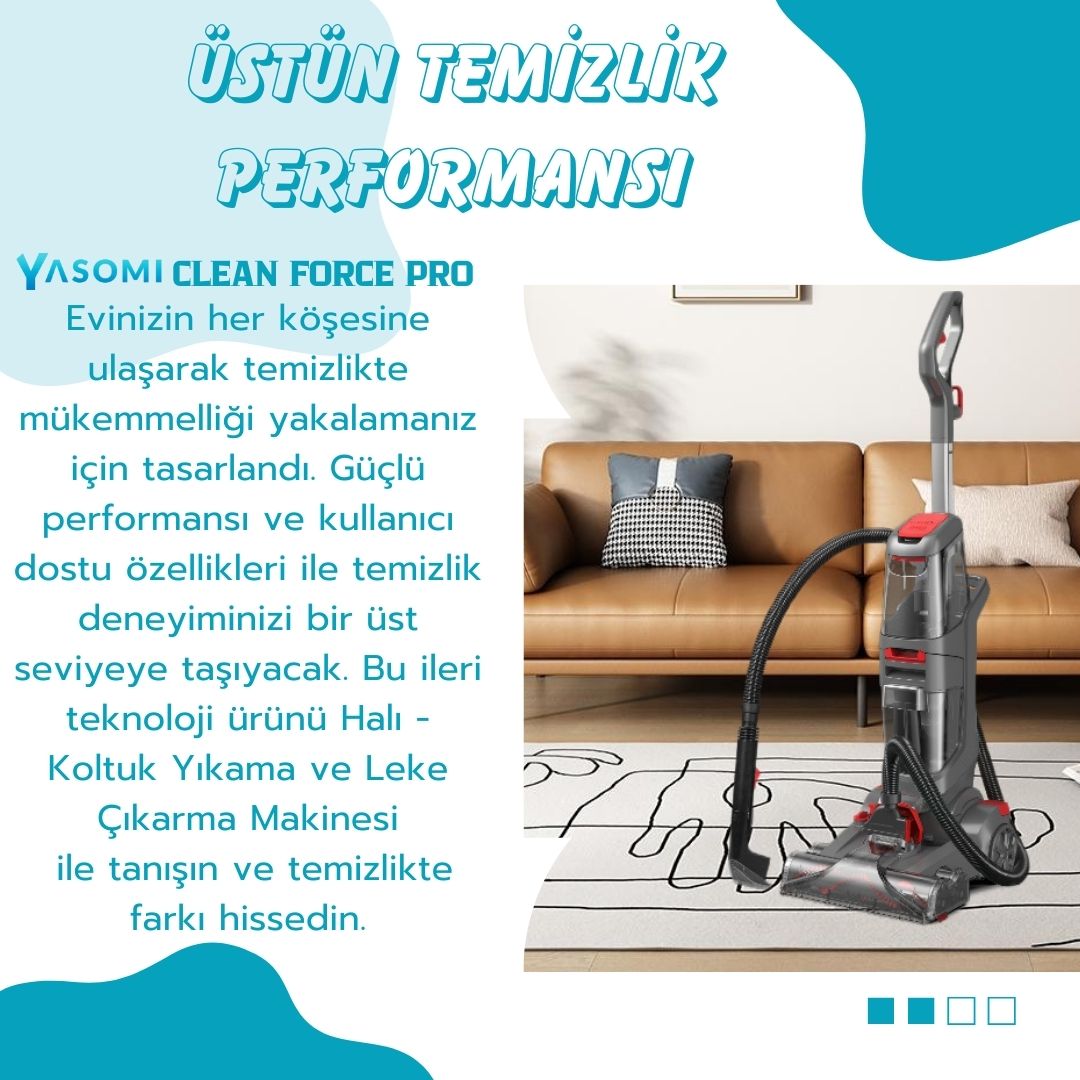 Yasomi Clean Force Pro Dikey Halı-Koltuk Yıkama ve Leke Çıkarma ...