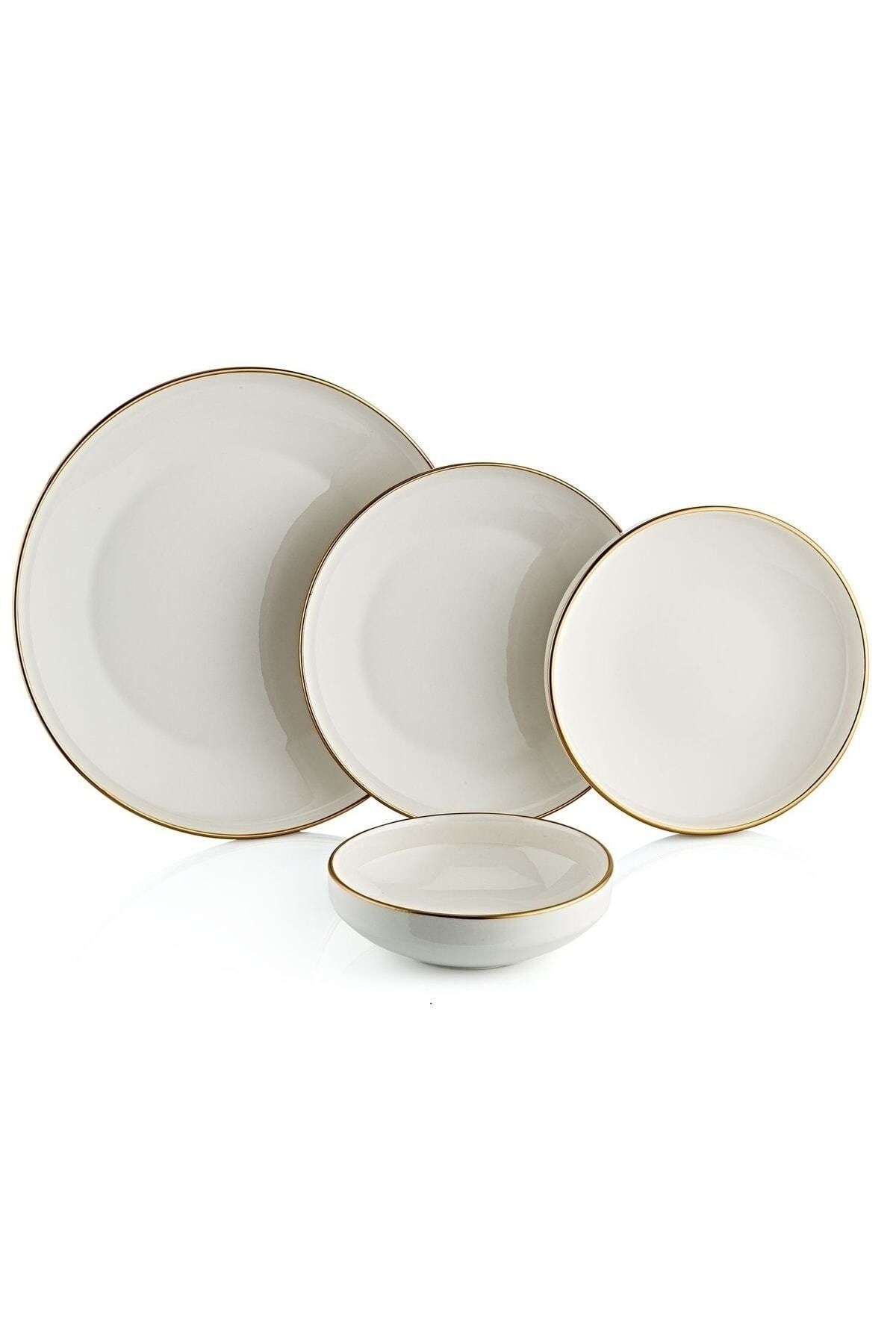 OMS PASLANMAZ Oms Collection 111112-gold Kenarlı 24 Parça Porselen ...