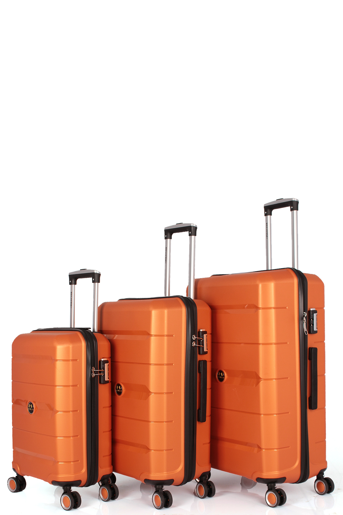 By Hakan My-pp tekerlekli kırılmaz valiz 3'lü set bavul PORTAKAL Fiyatı ...